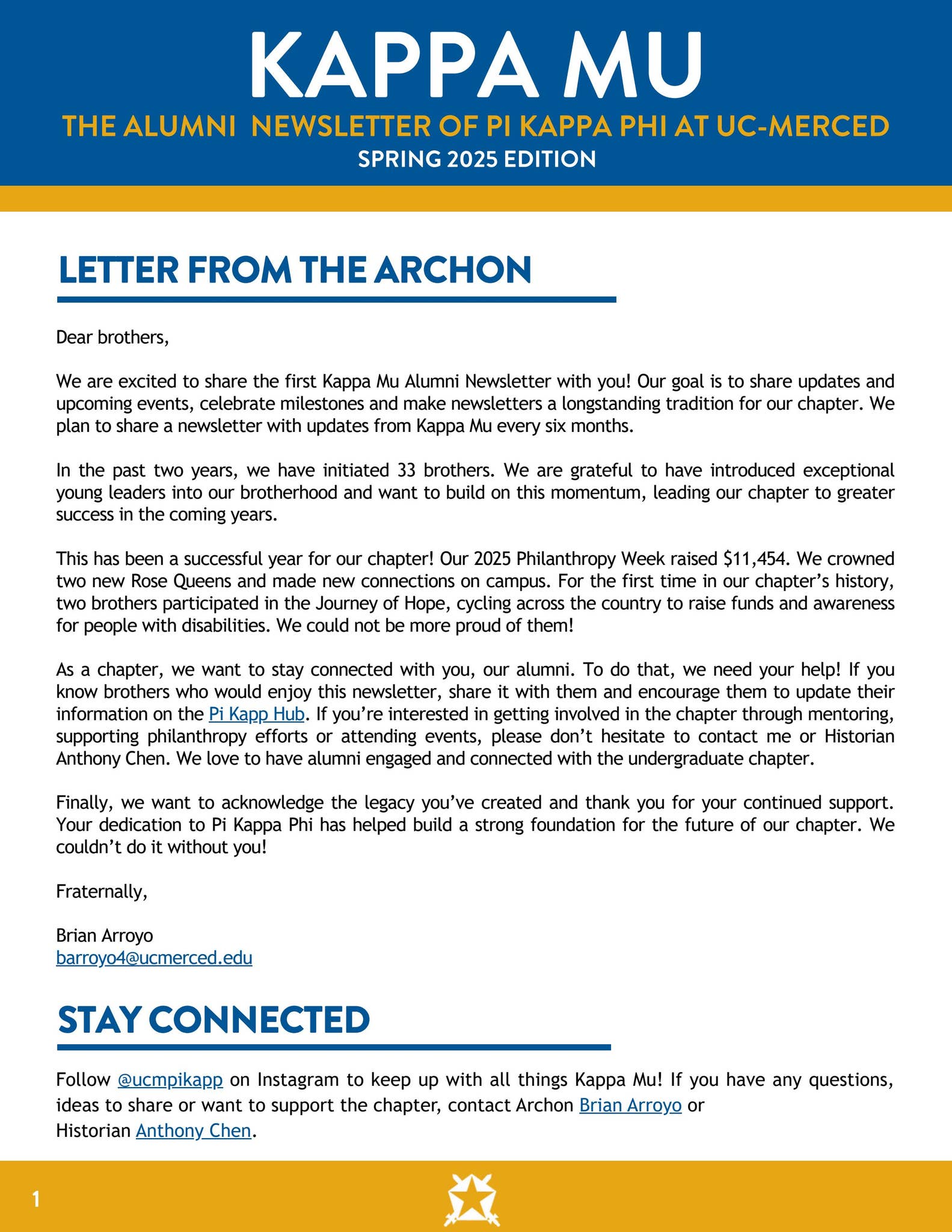 Kappa Mu Newsletter - Spring 2025 by Pi Kappa Phi - Issuu