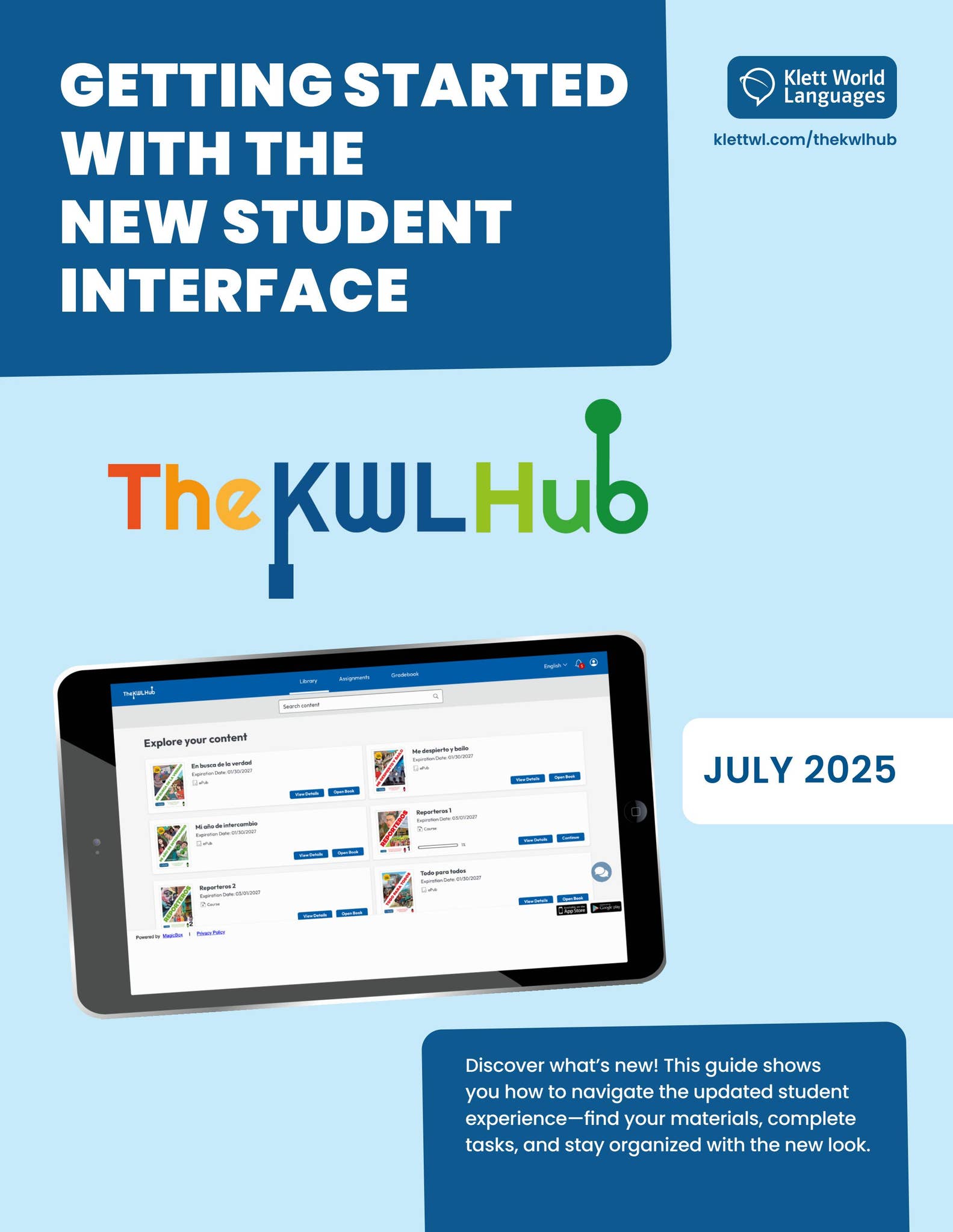 Getting Started with the New KWL Hub Student Interface by Klett World ...