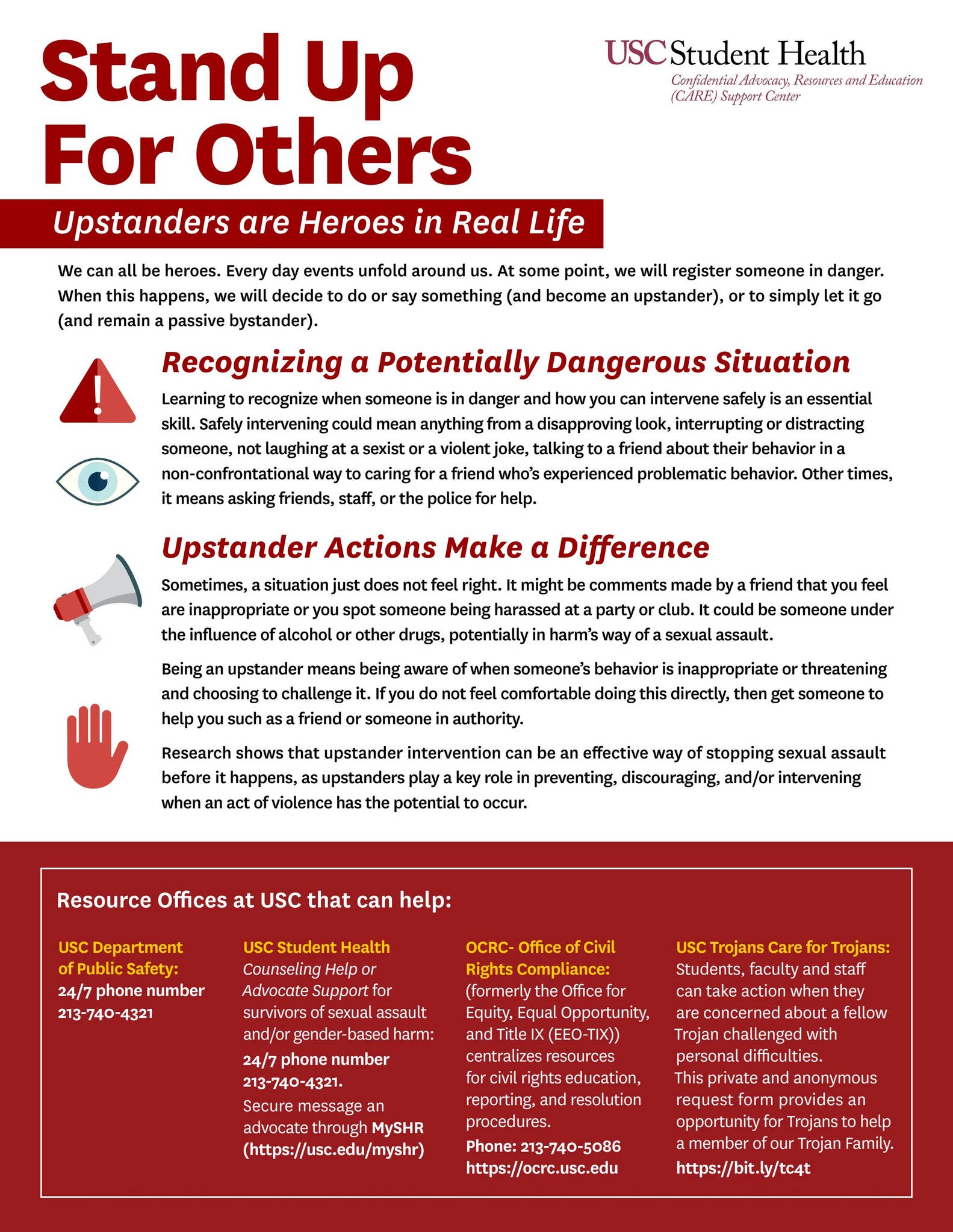 Stand Up For Others: Upstanders are Heroes in Real Life by USC Campus ...