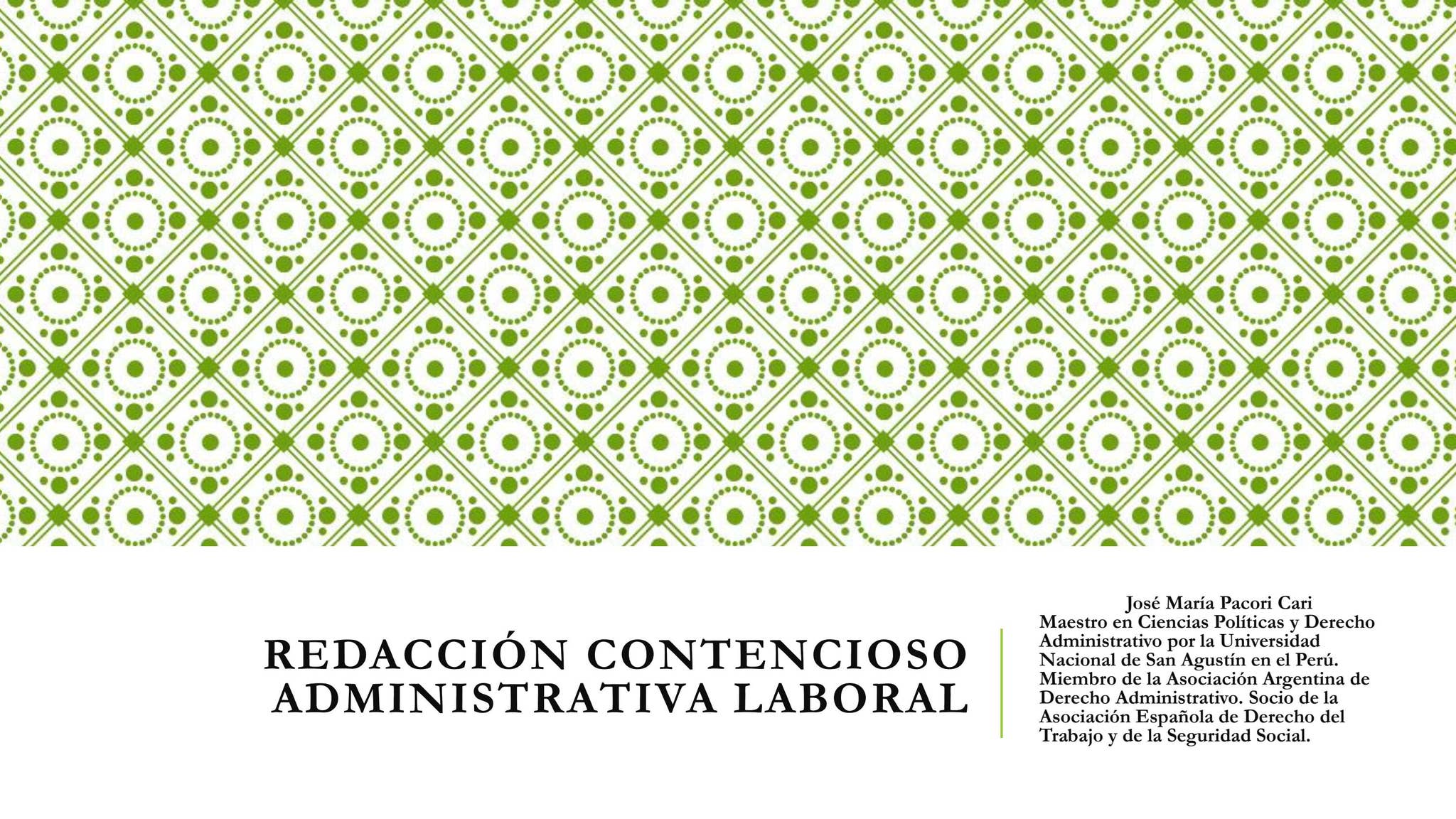 REDACCCIÓN CONTENCIOSO ADMINISTRATIVA LABORAL - AUTOR JOSÉ MARÍA PACORI CARI by ...