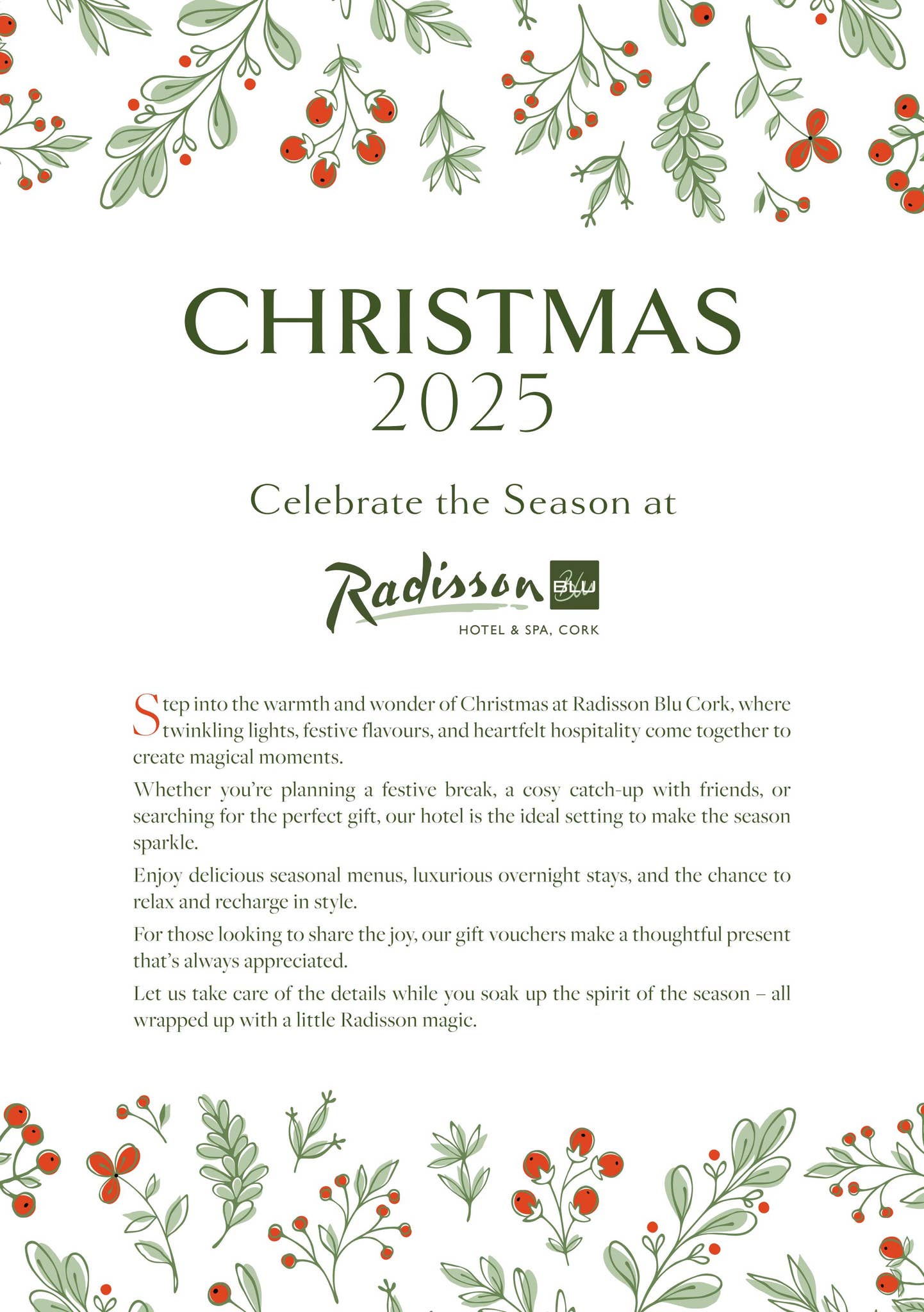 Radisson Cork Christmas Brochure by iNUA Hospitality - Issuu