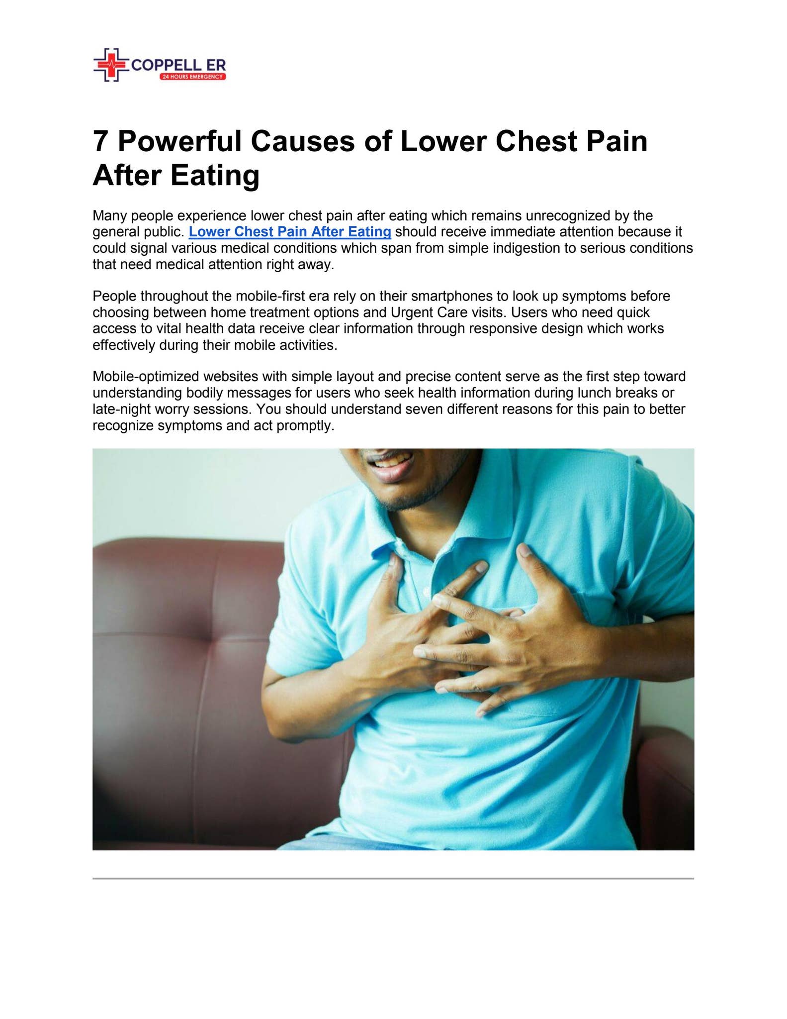 7 Powerful Causes of Lower Chest Pain After Eating by workmail766 - Issuu