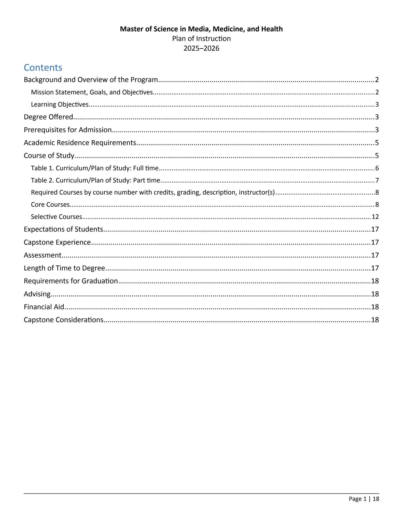 MMH Plan of Instruction AY26 by Harvard Medical School Office for ...