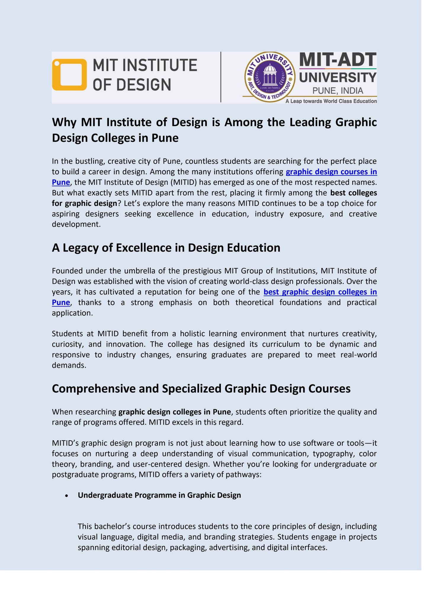 Why MIT Institute of Design is Among the Leading Graphic Design ...