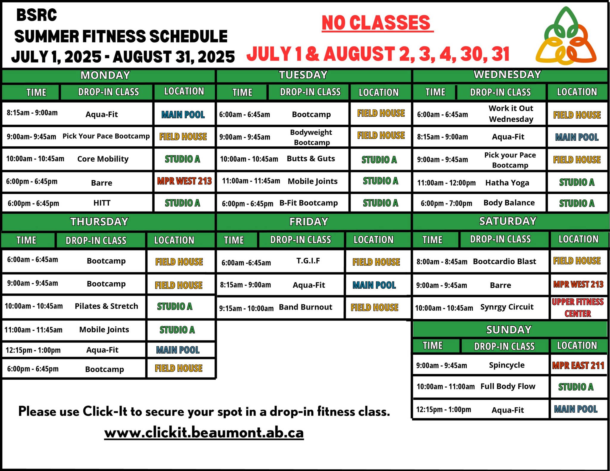 Summer Fitness Schedule 2025 by Beaumont-Alberta - Issuu