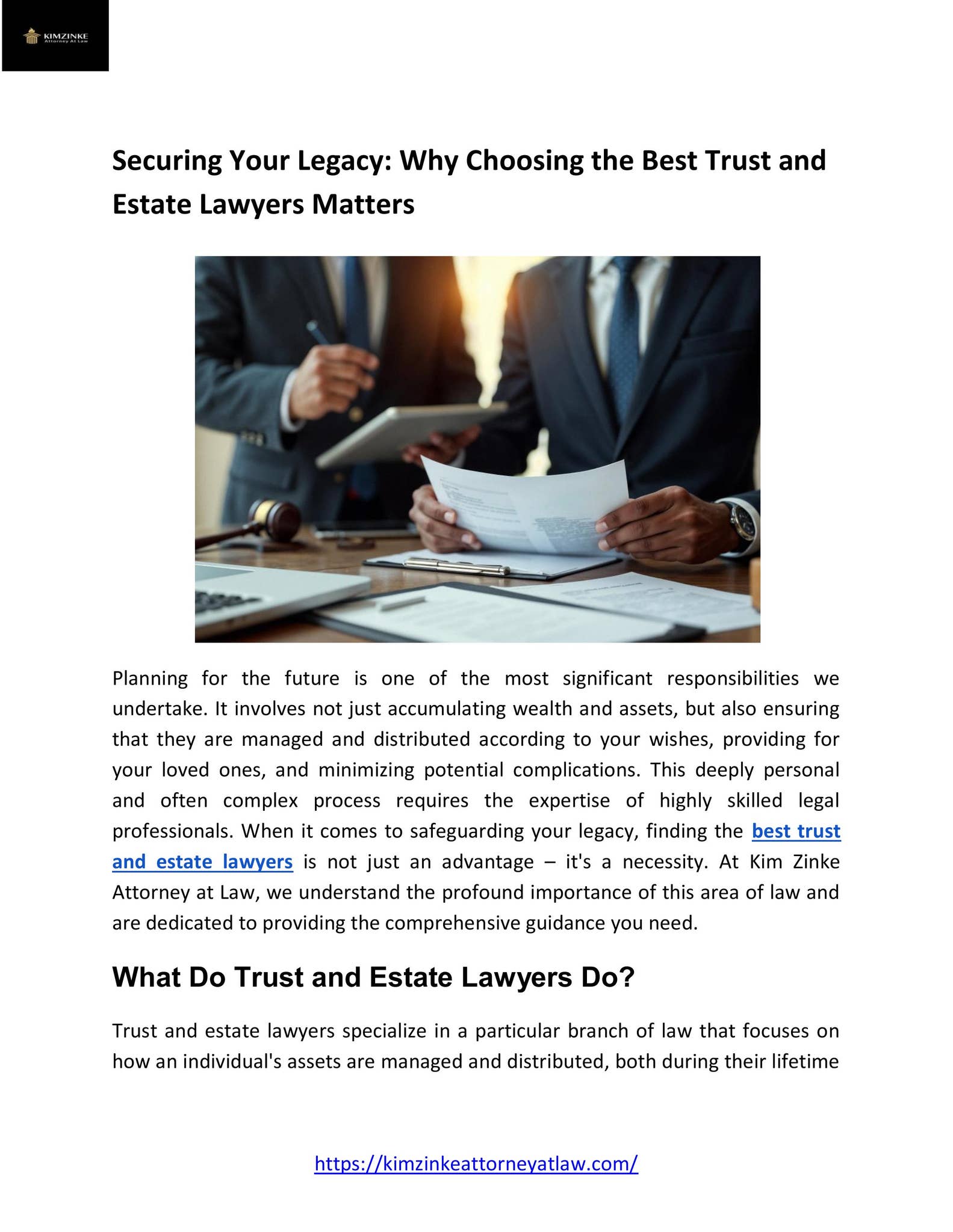 Securing Your Legacy Why Choosing the Best Trust and Estate Lawyers ...