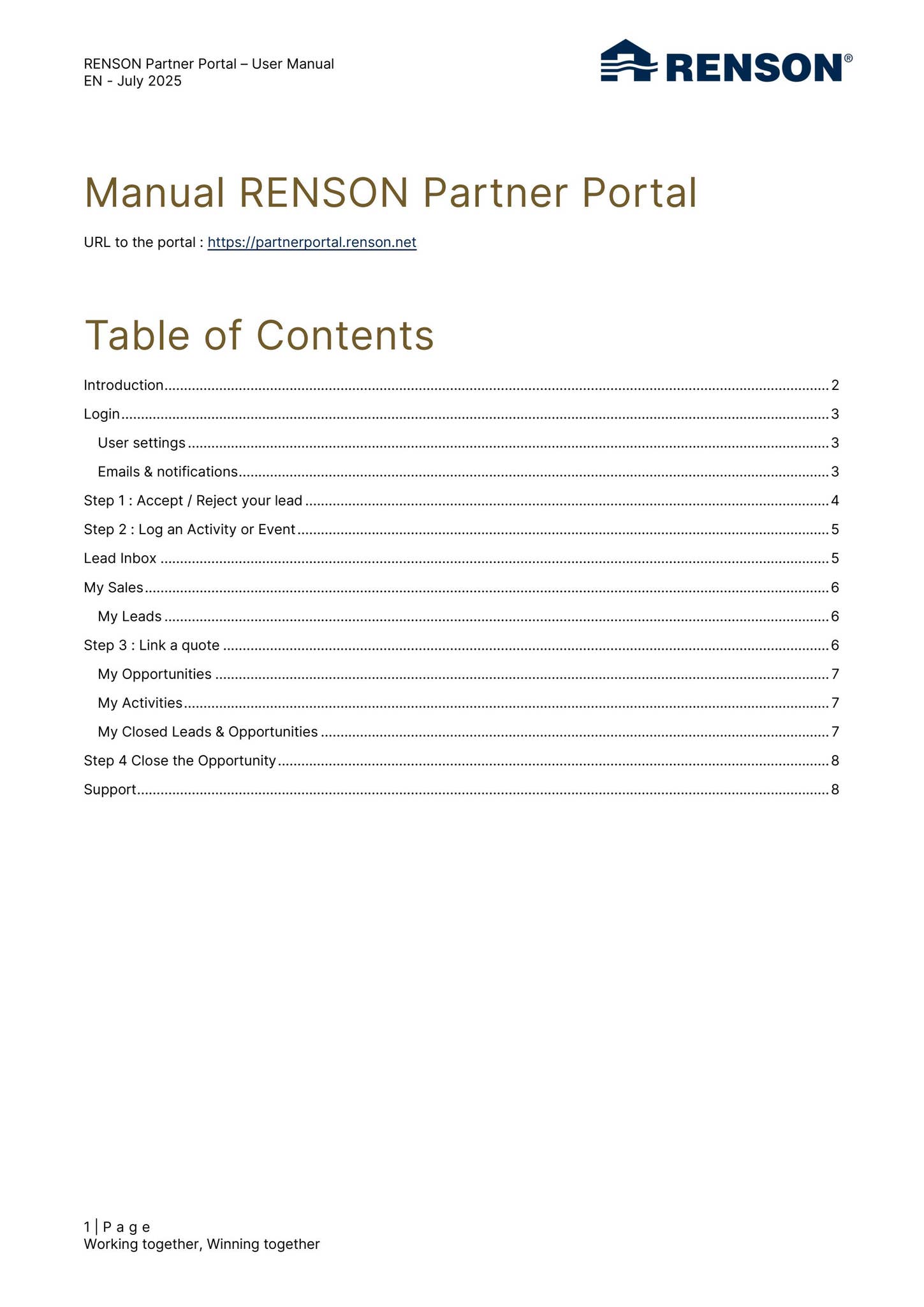 PP_Manual_Partner Portal_quick_guide_en by RENSON Ventilation & Sun ...