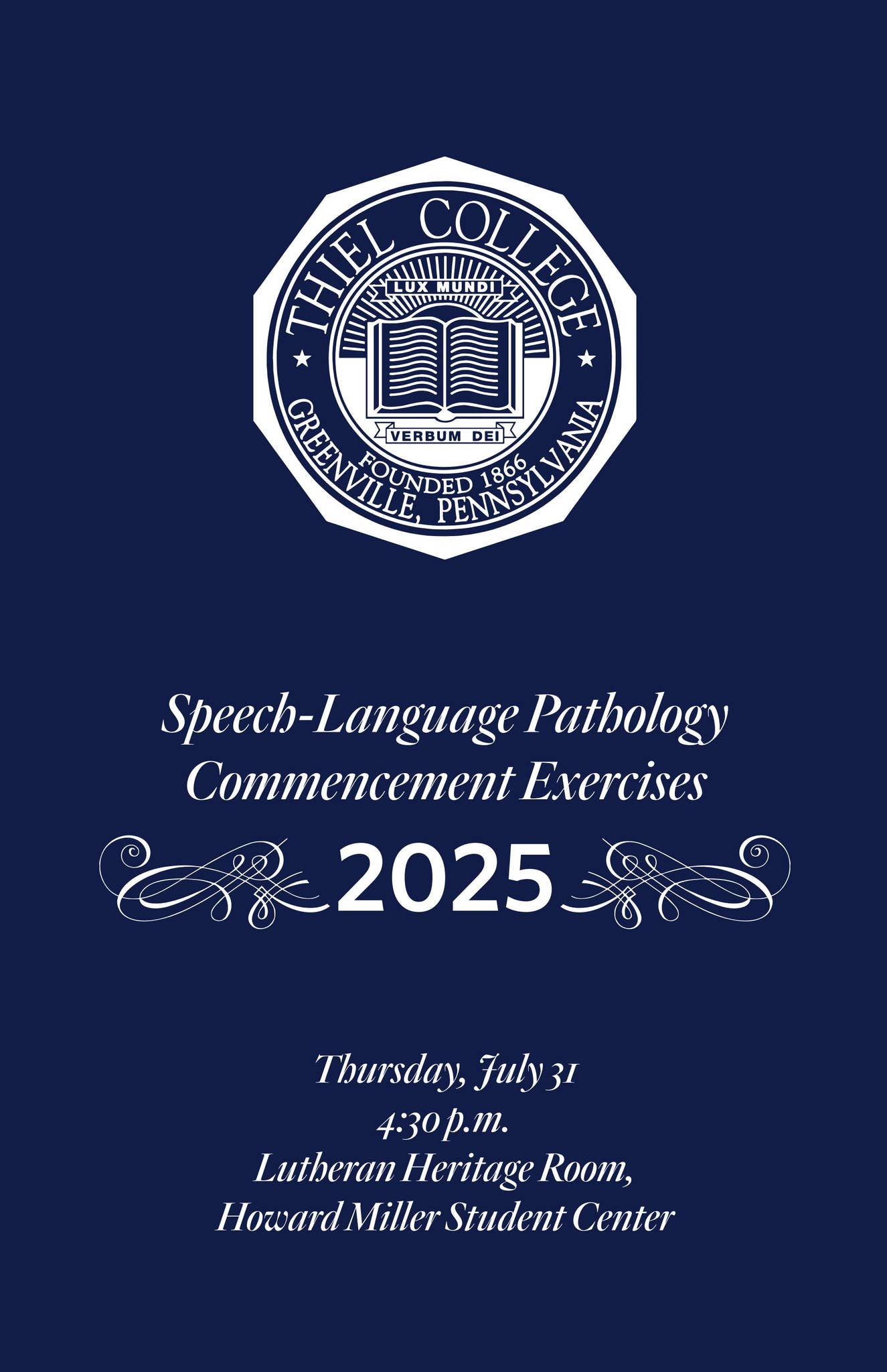 2025 SLP Commencement Program by Thiel College - Issuu
