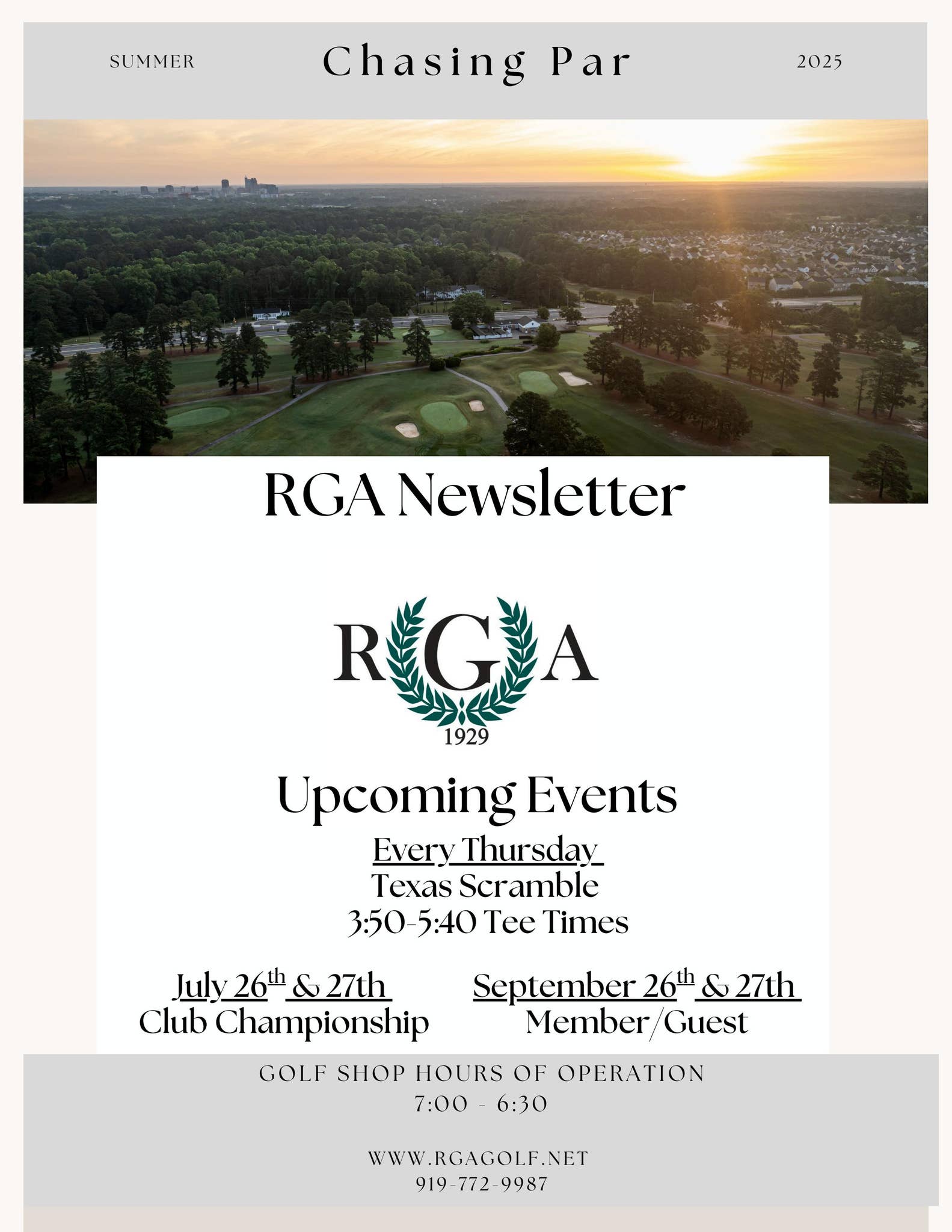 Chasing Par Newsletter - Summer 2025 by McConnell Golf - Issuu