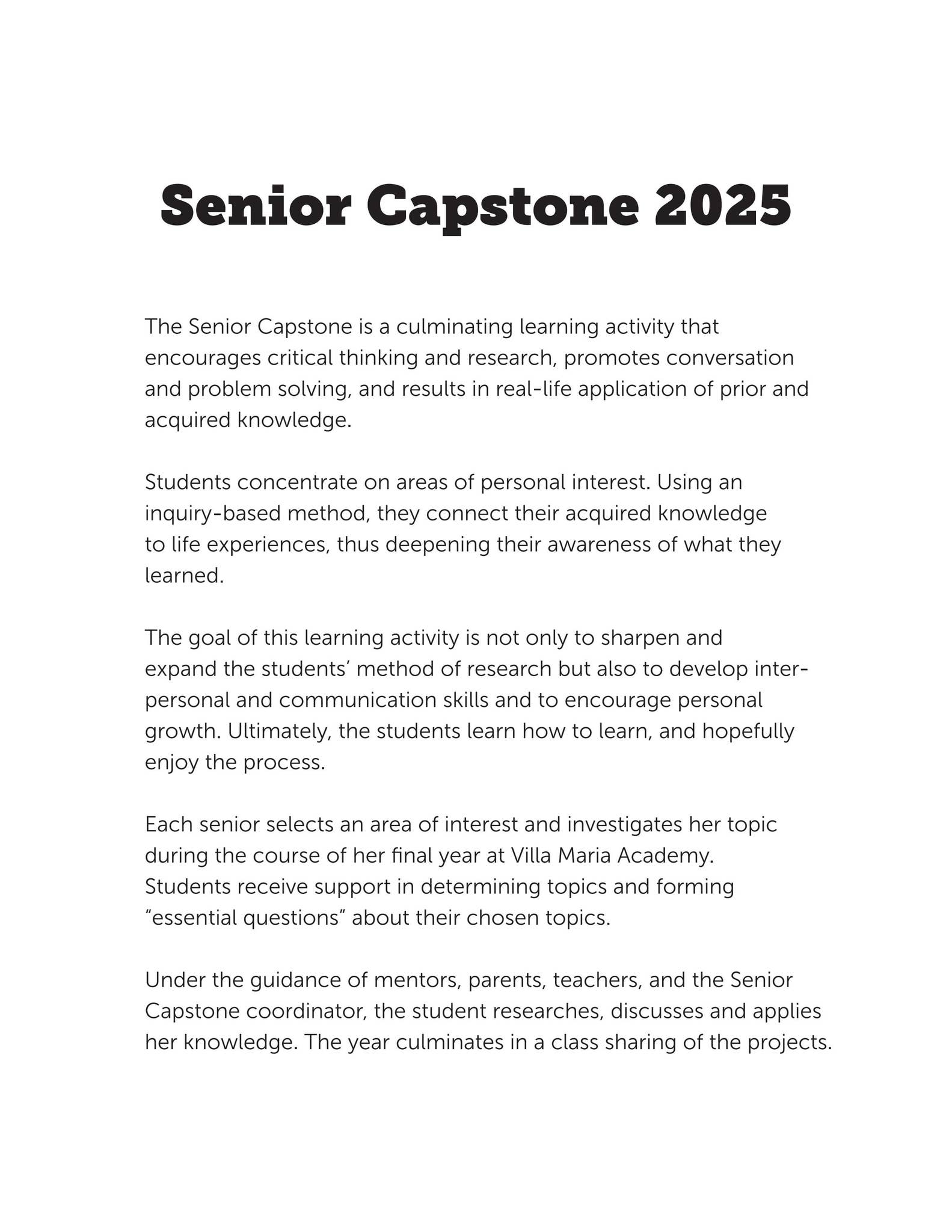 Capstone2025_VMAHS by VMAHSMalvern - Issuu