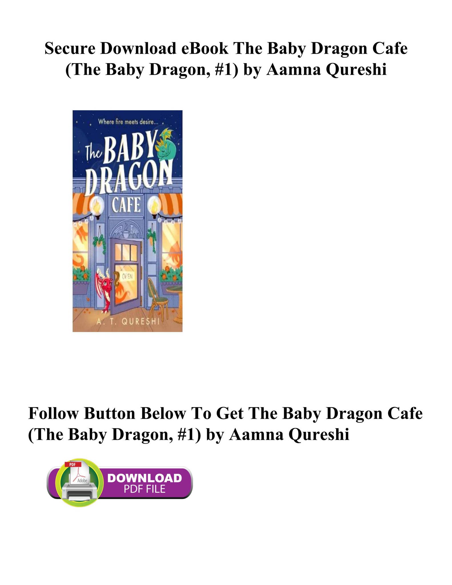 Download (*pdf) Book The Baby Dragon Cafe (The Baby Dragon #1) by Aamna ...