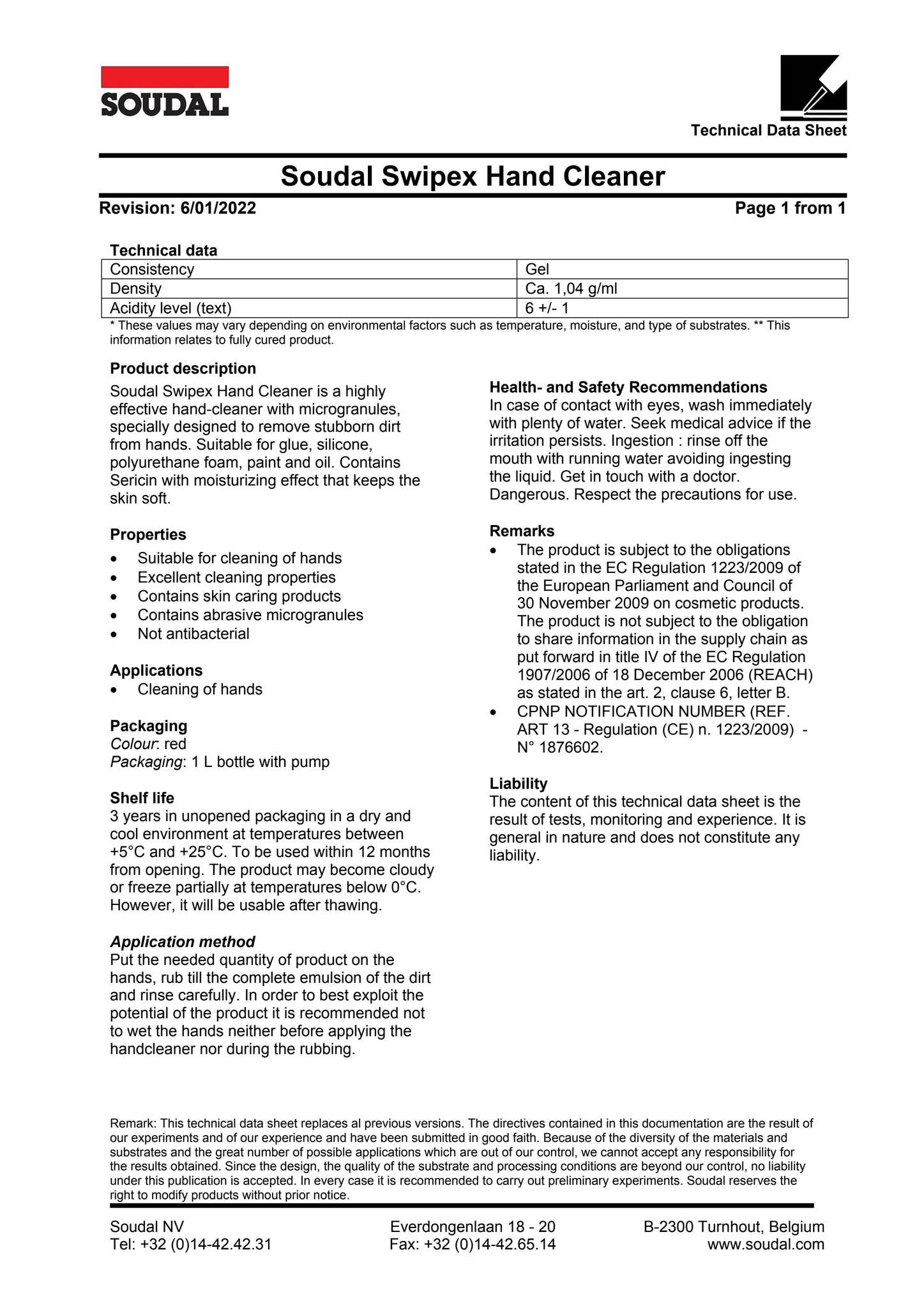 Soudal Swipex Hand Cleaner - Technical Data by nationaltiles - Issuu