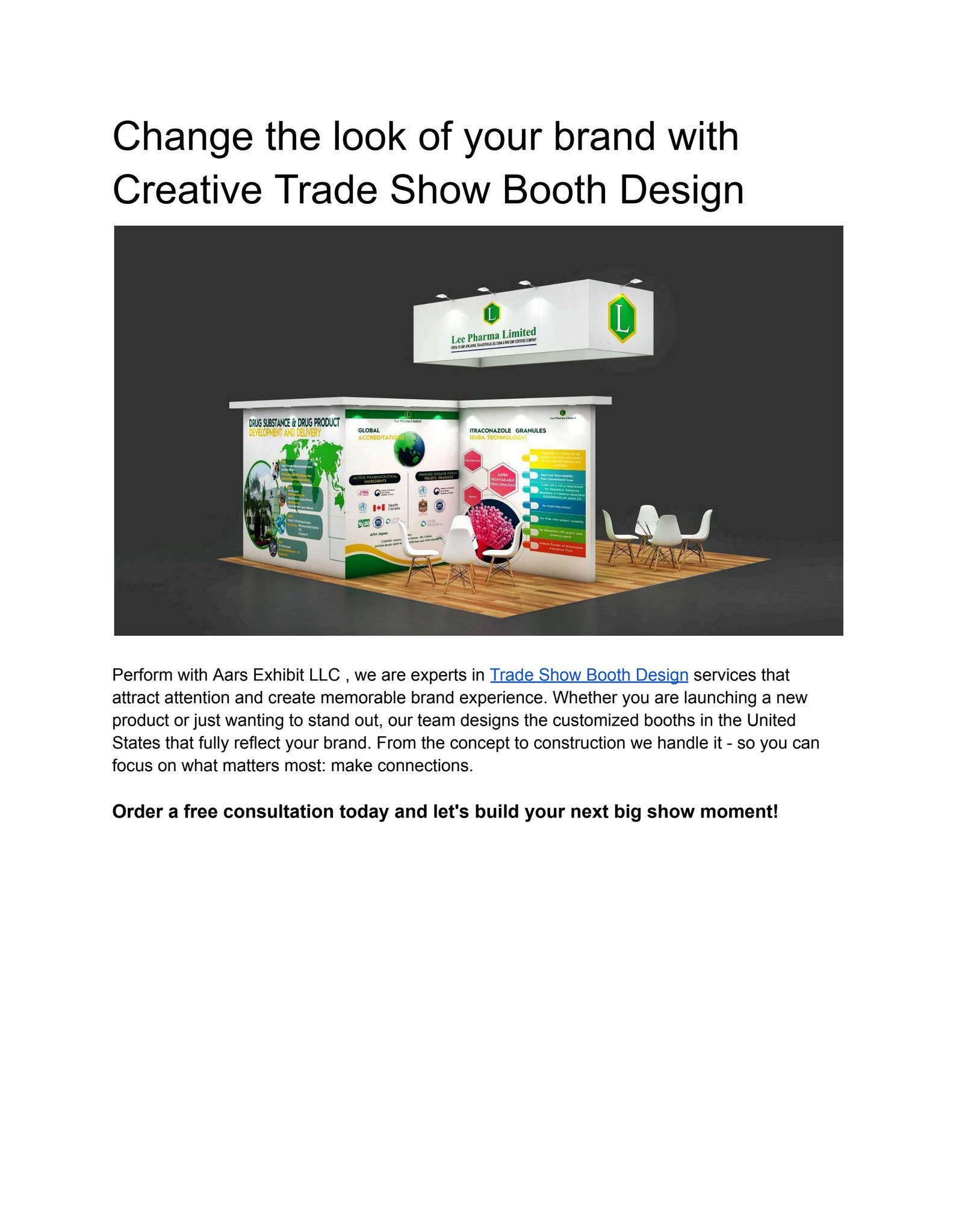 Change the look of your brand with Creative Trade Show Booth Design by ...