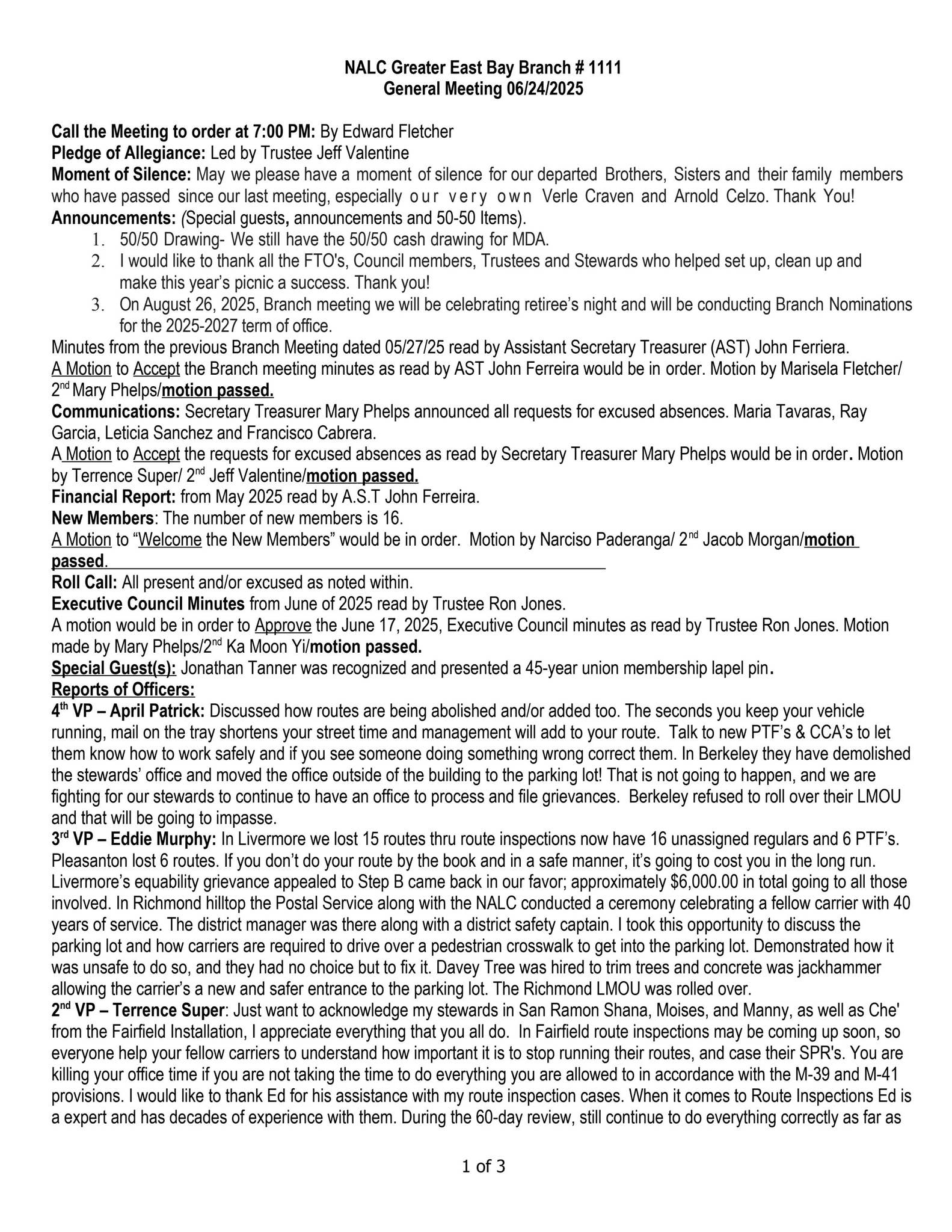06.24.25 by NALC Branch 1111 - Issuu