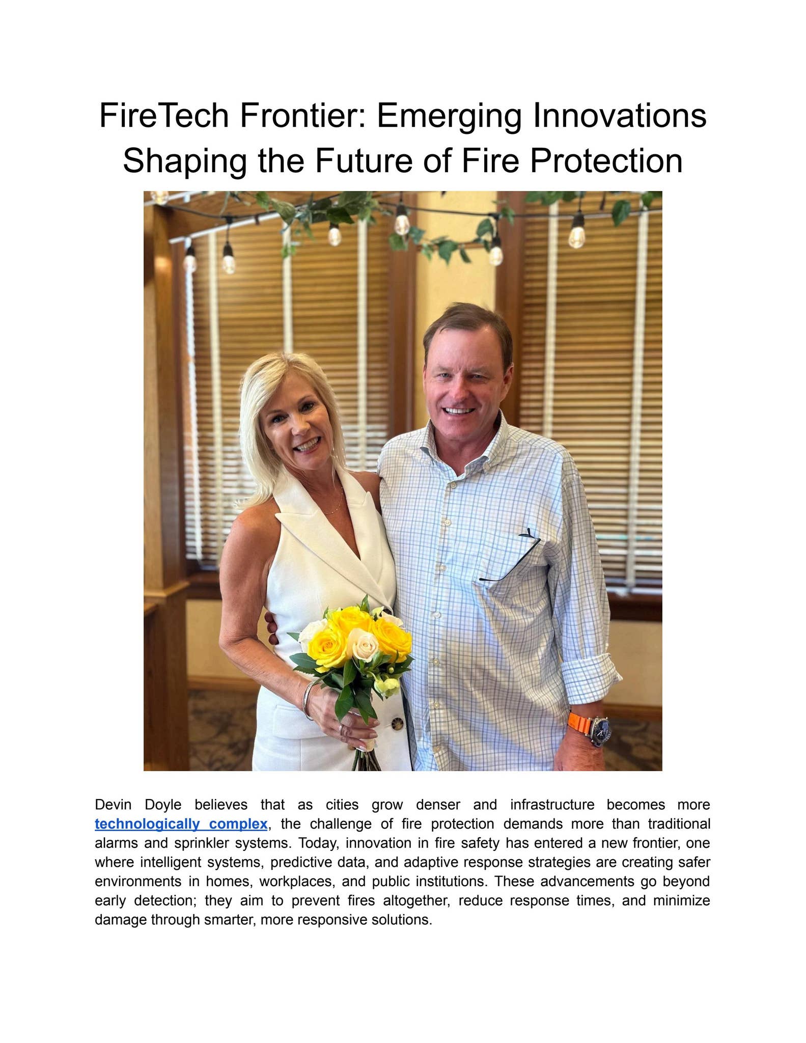 FireTech Frontier- Emerging Innovations Shaping the Future of Fire Protection by Devin Doyle - Issuu