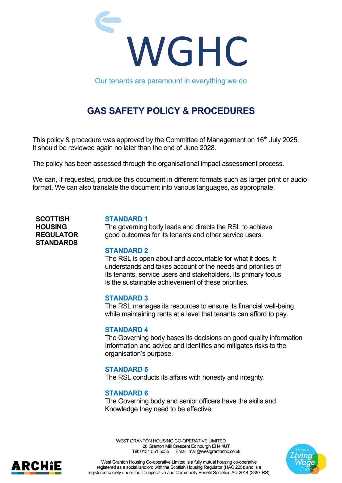 Gas Safety Policy and Procedures 2025 by westgrantonhc - Issuu