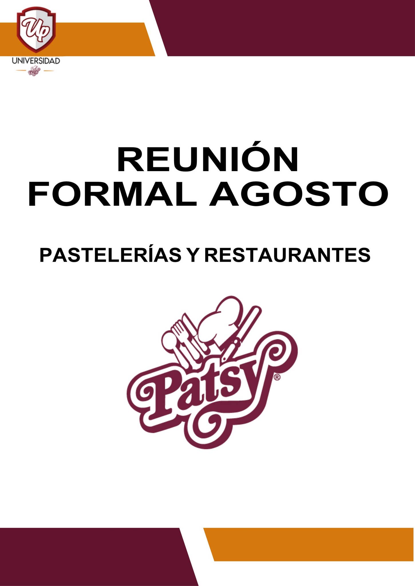 REUNION FORMAL/ AGOSTO by Patsy Guatemala - Issuu