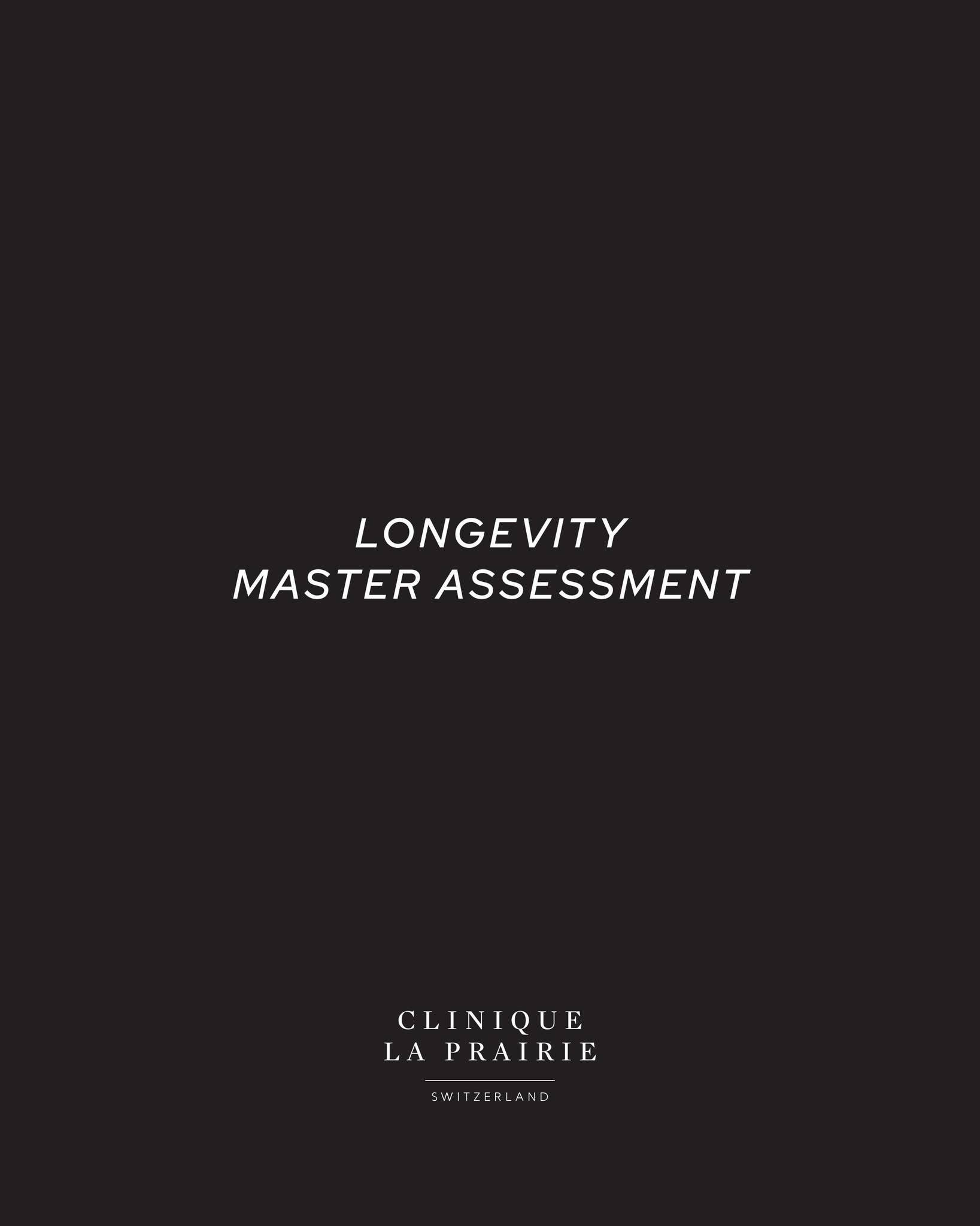 (EN) Brochure Longevity Master Assessment - Montreux by Clinique La ...