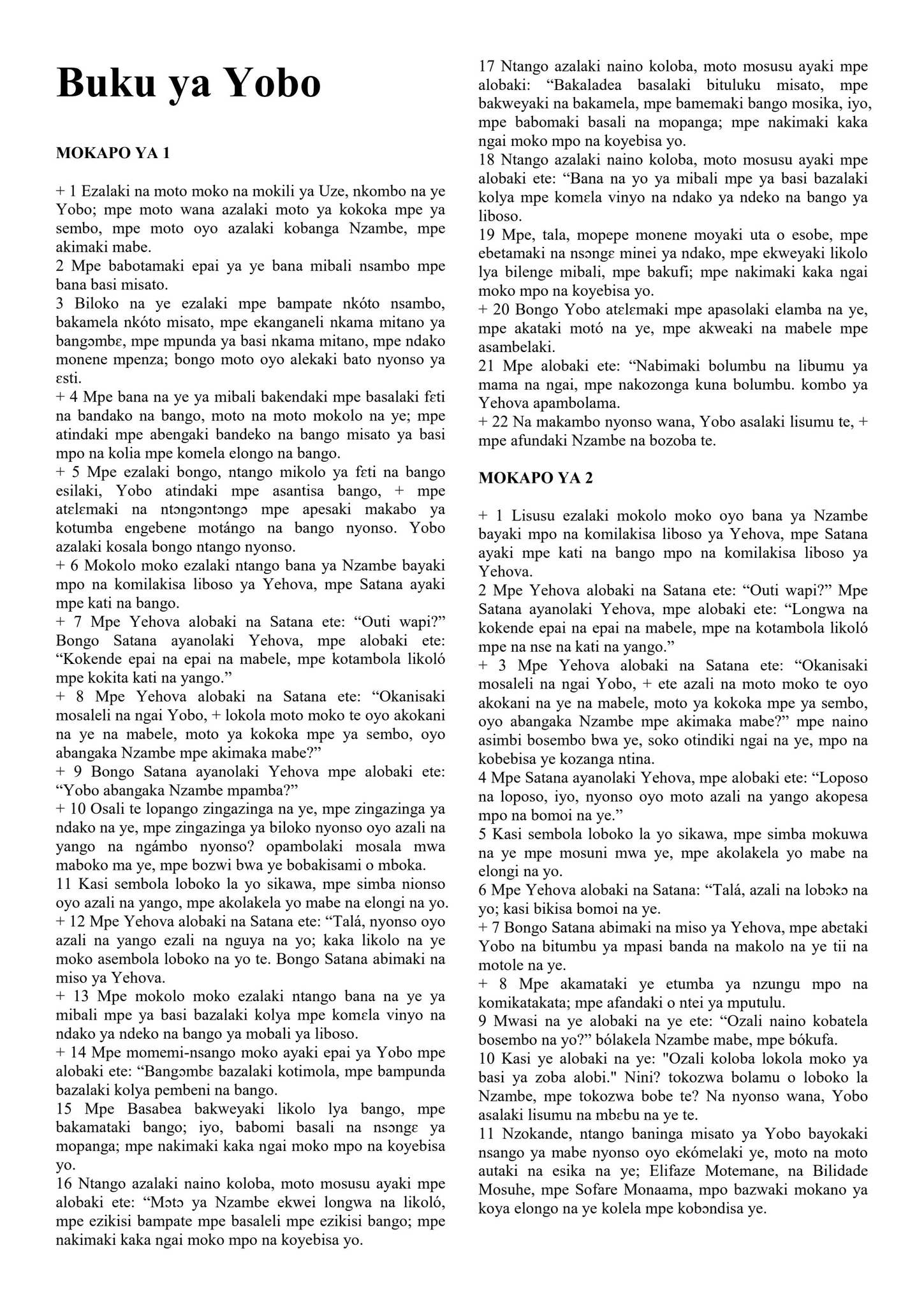 Lingala - The Book of Job the Perfect and Upright Man by Filipino ...