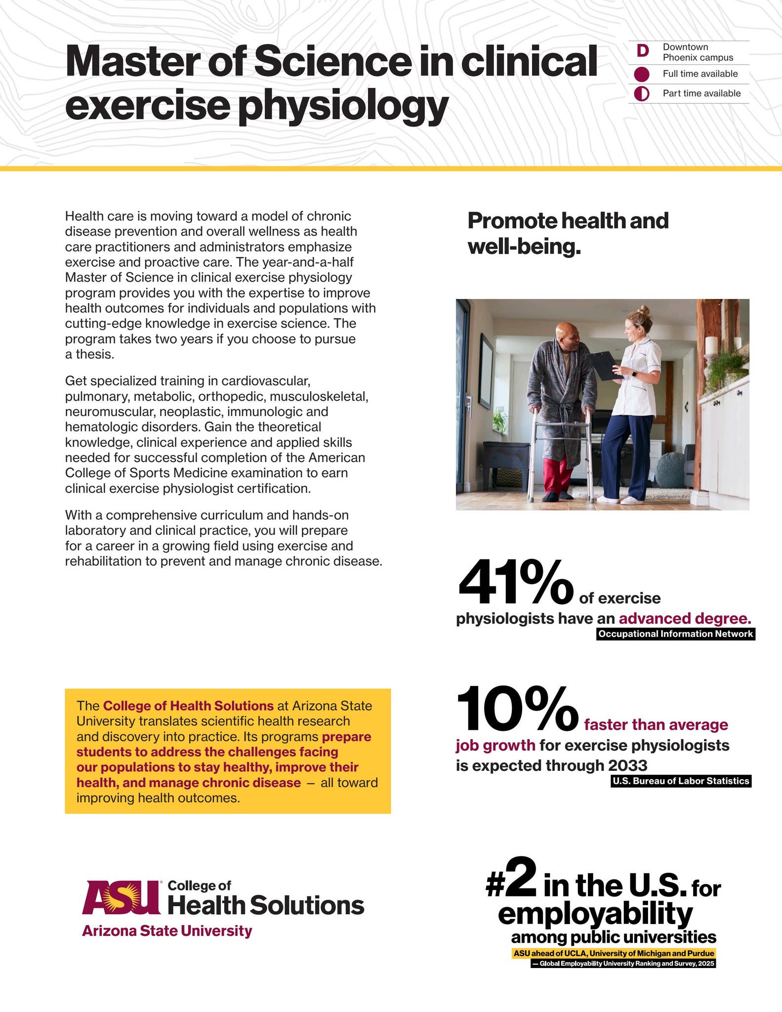 MS Clinical Exercise Physiology at ASU's College of Health Solutions by ...