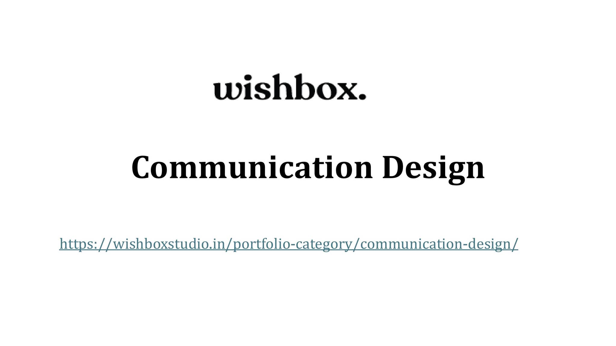 Communication Design by Wishbox Studio - Issuu