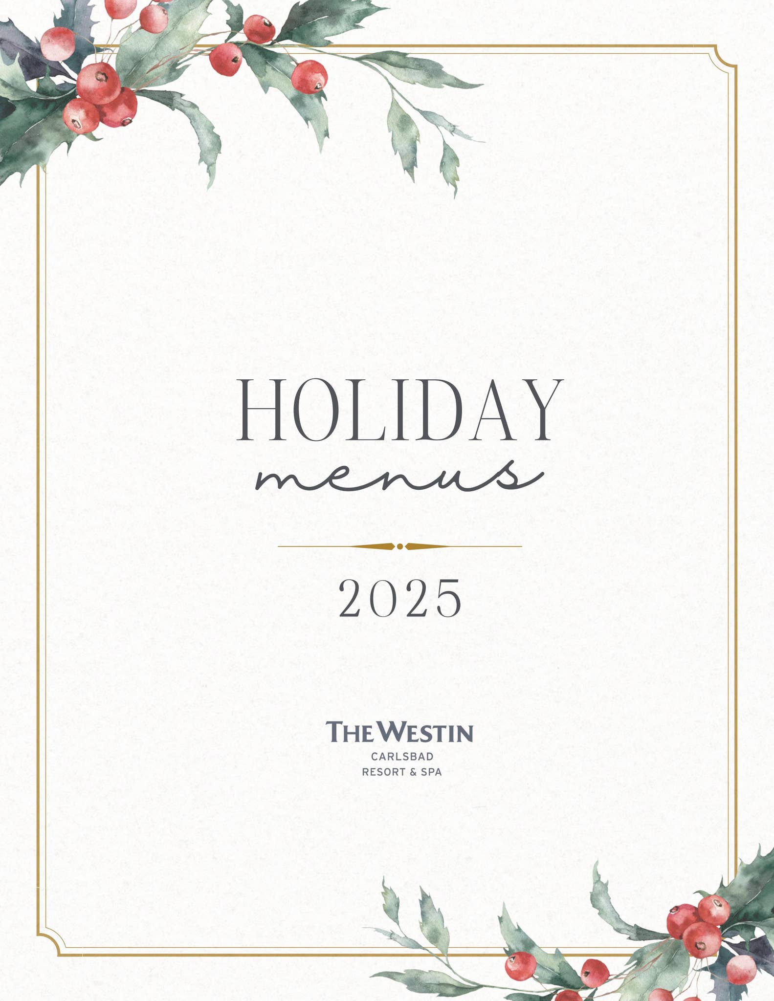 Westin Carlsbad Holiday Menus 2025 by Grand Pacific Resort Carlsbad - Issuu