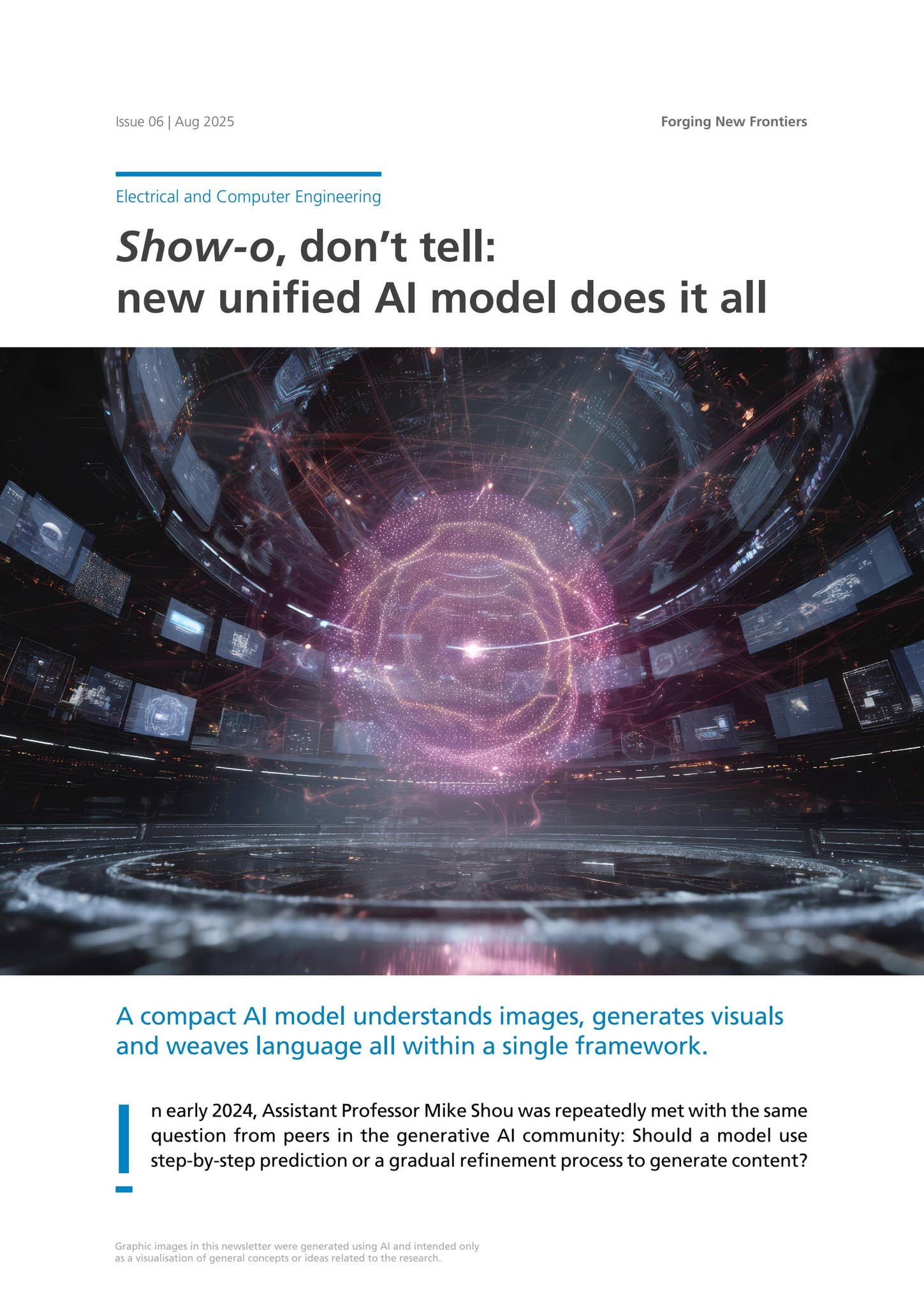 Issue 06 - Show-o, don’t tell new unified AI model does it all by NUS ...