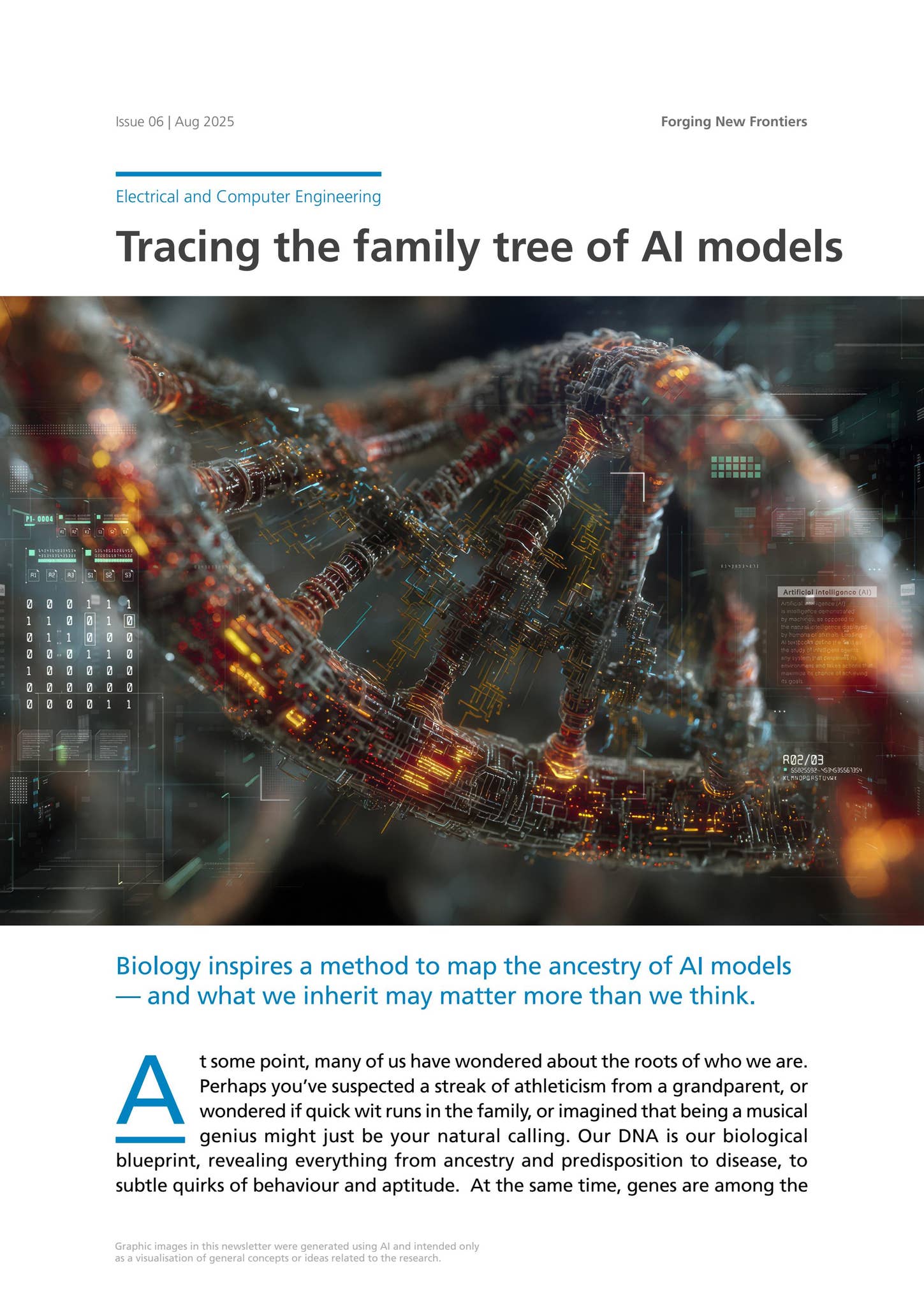Issue 06 - Tracing the family tree of AI models by NUS-CDE - Issuu