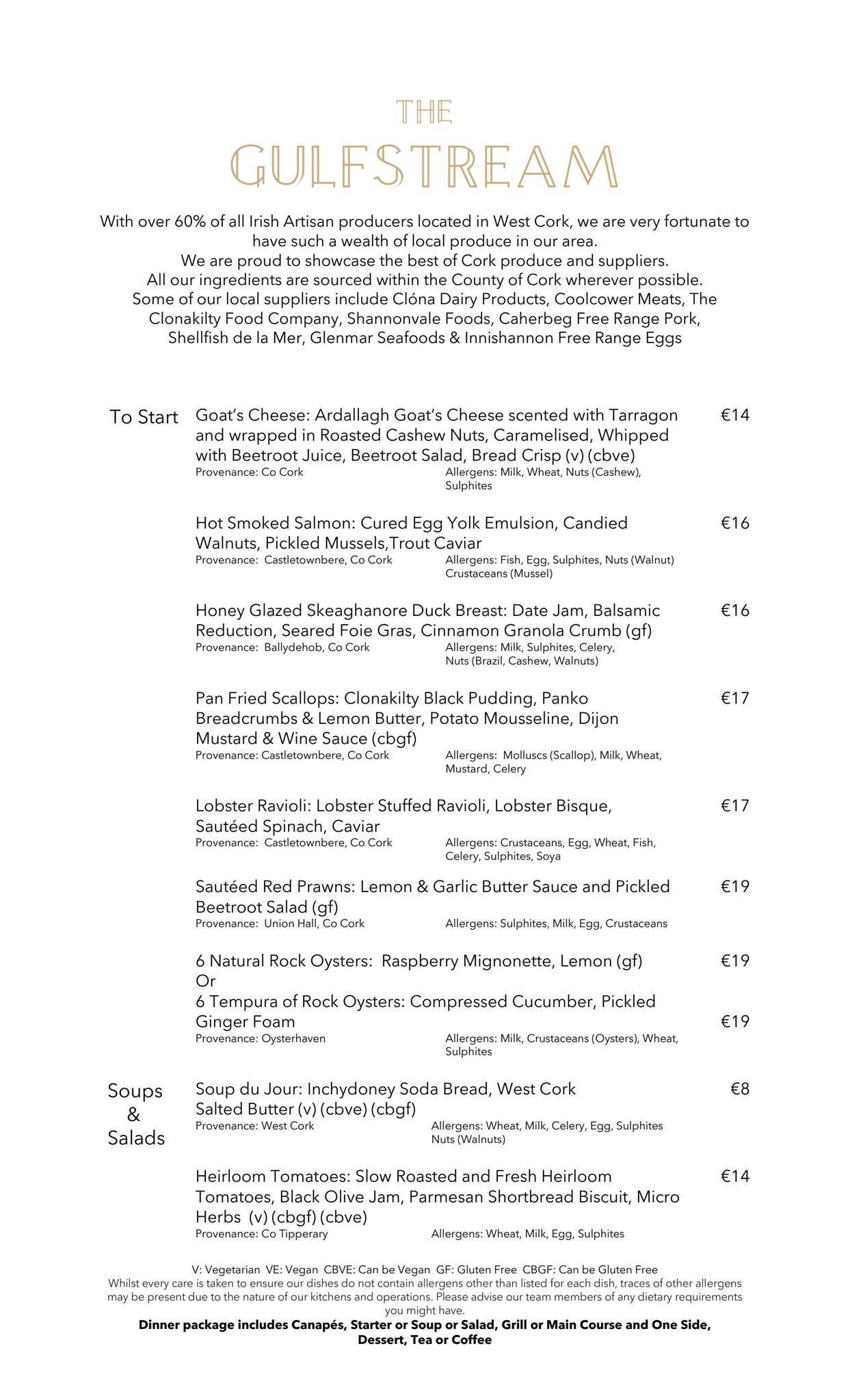 The Gulfstream Restaurant by Inchydoney Island - Issuu