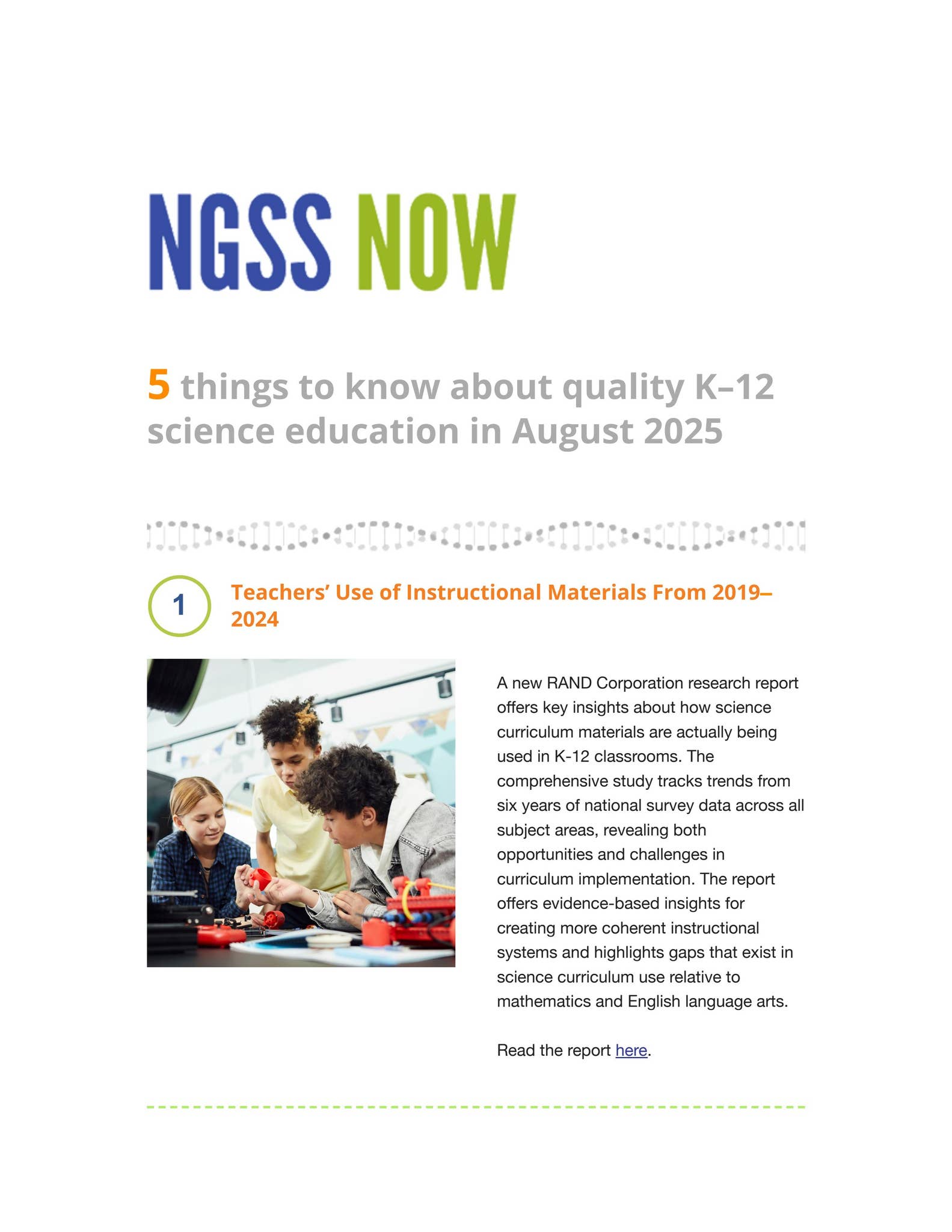 August 2025 NGSS Now Newsletter by NextGenScience - Issuu