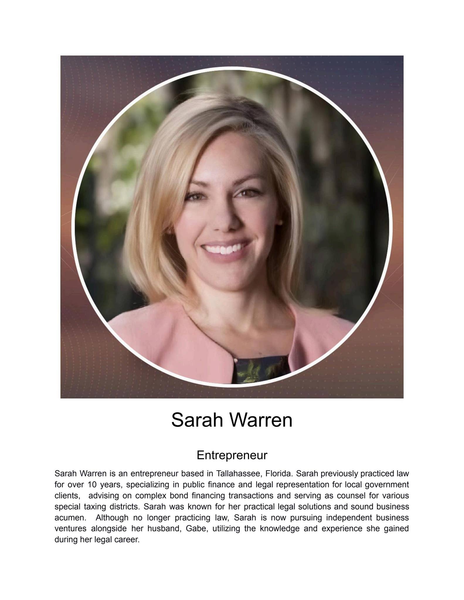 Biography of Sarah Warren by Sarah Warren - Issuu