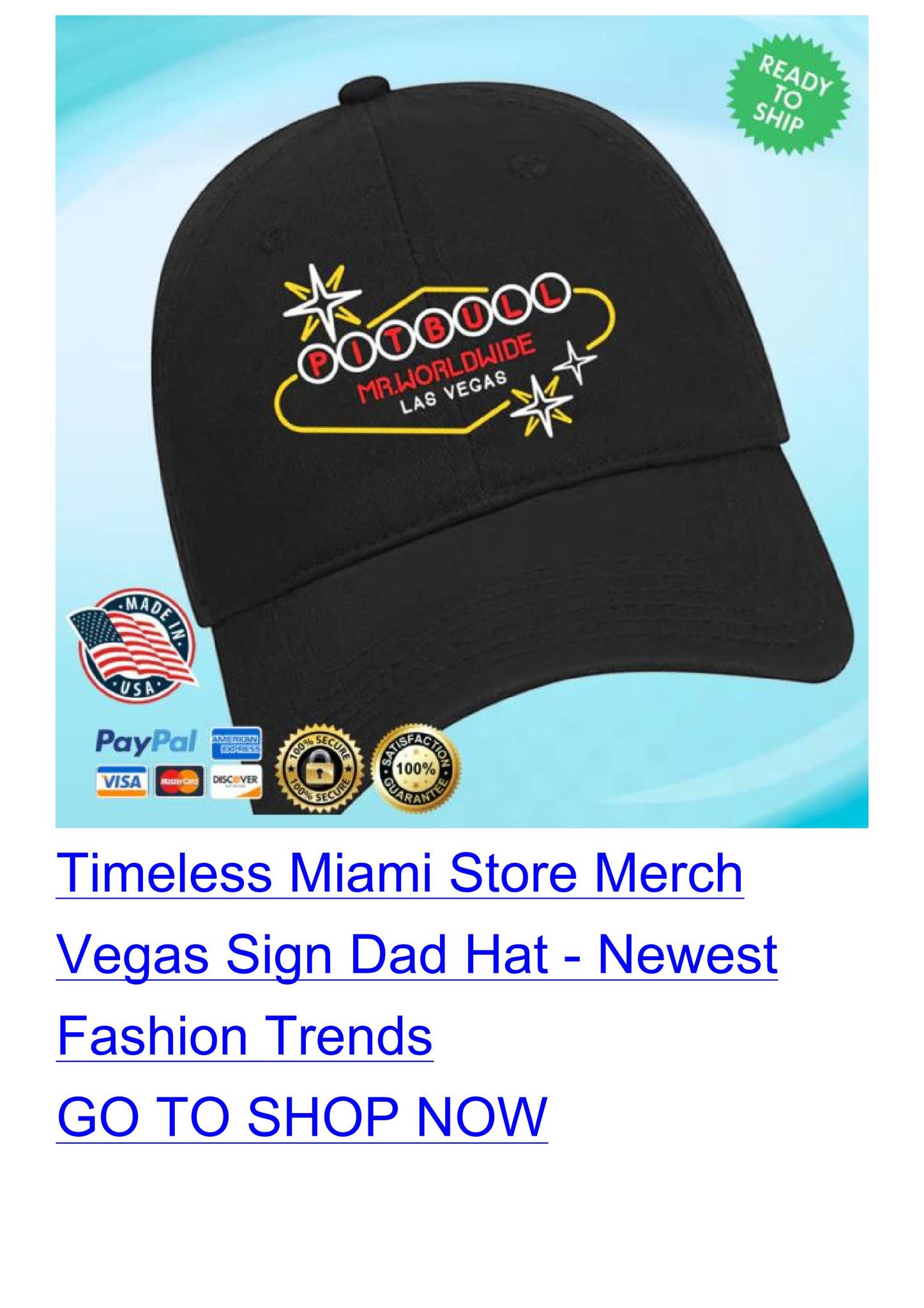 Timeless Miami Store Merch Vegas Sign Dad Hat by teestorepro - Issuu