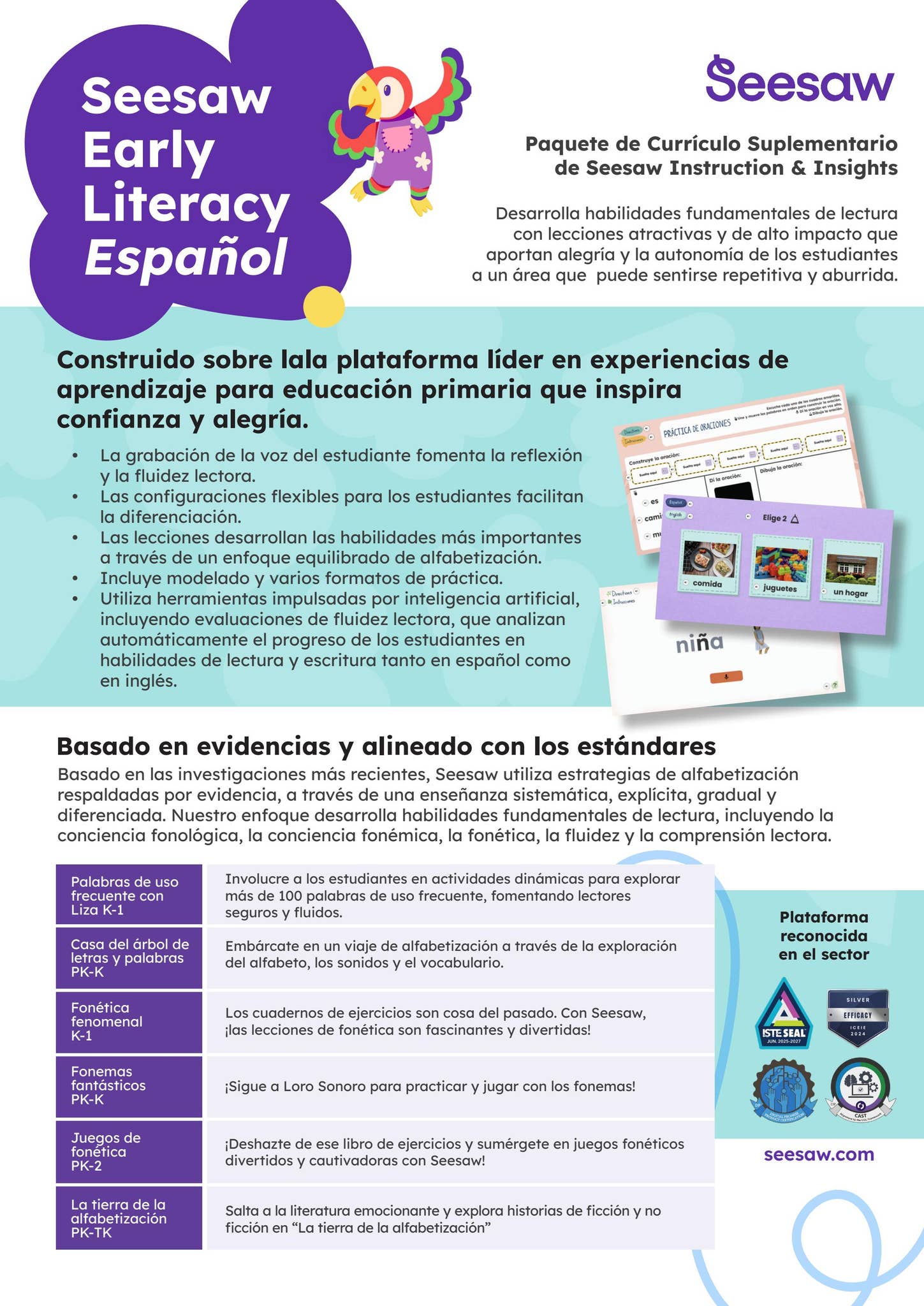 Seesaw Early Literacy (Español) by seesawlearning - Issuu