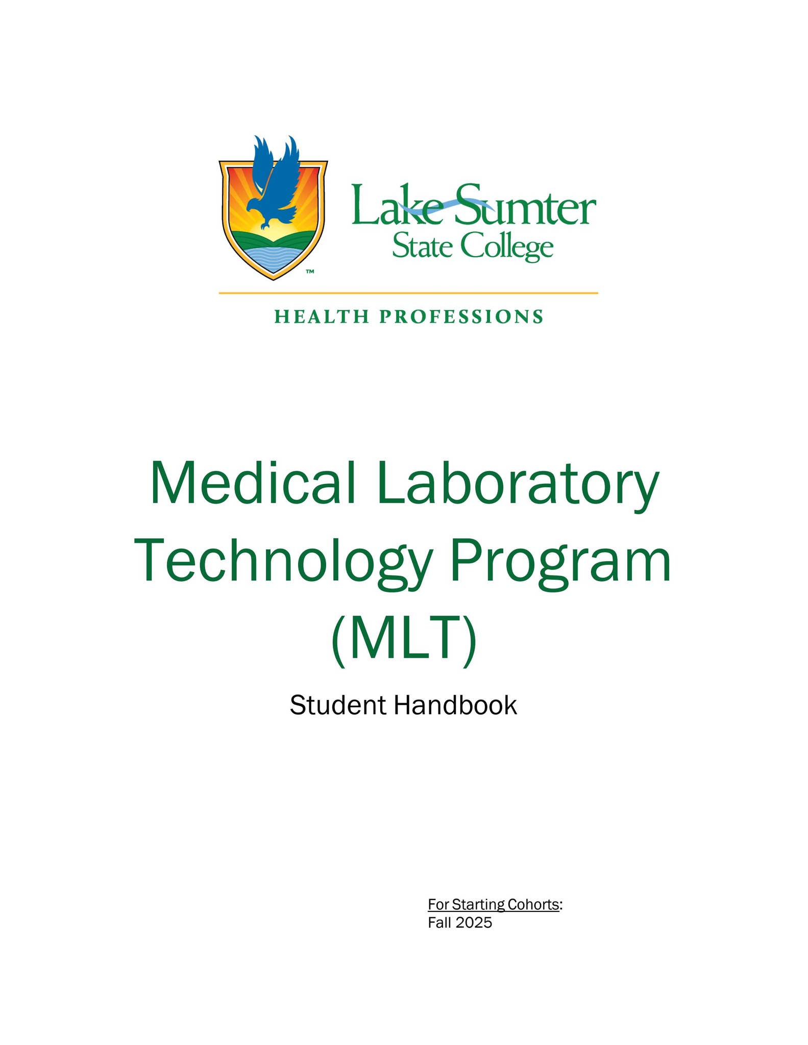MLT Student Handbook- FINAL FA25- 7-16-25 by Lake-Sumter State College ...