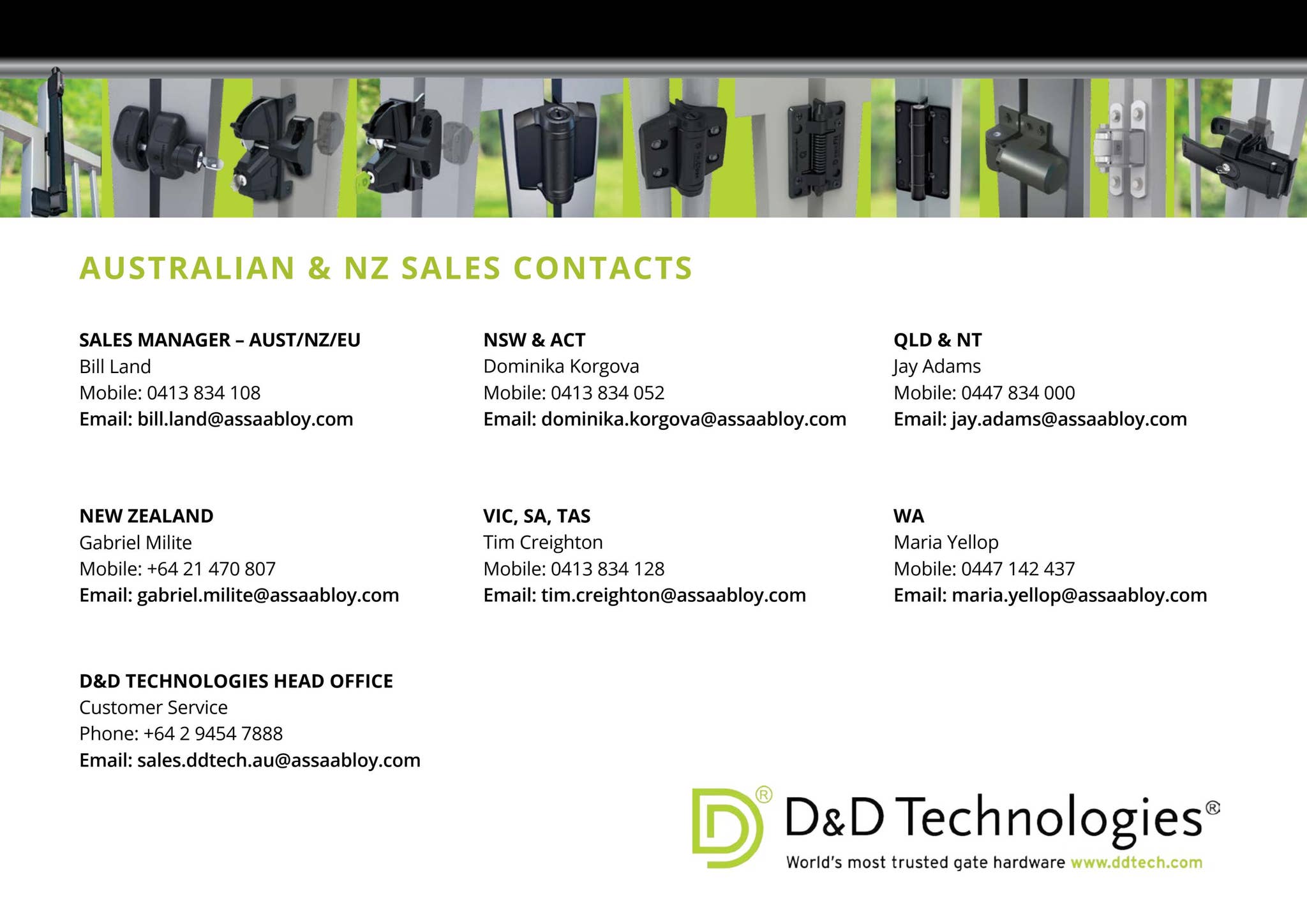 AU D&D Technologies Sales Managers by D&D Technologies - Issuu