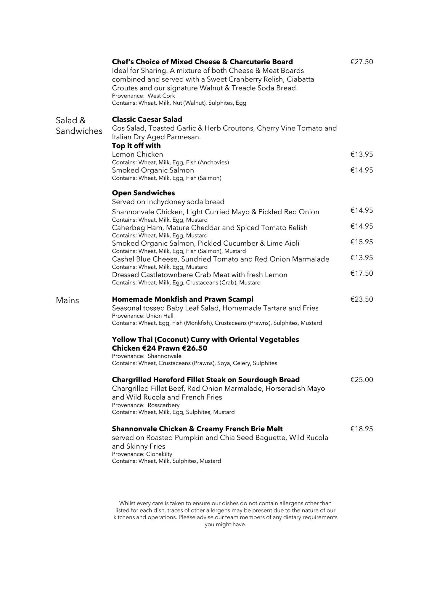 Resident's Lounge Menu by Inchydoney Island - Issuu