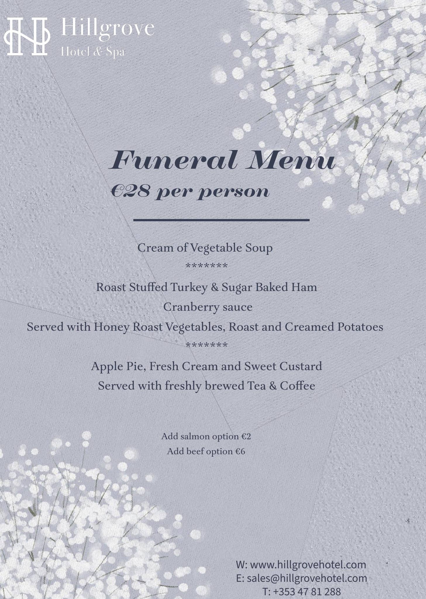 Hillgrove Funeral Menu by iNUA Hospitality - Issuu