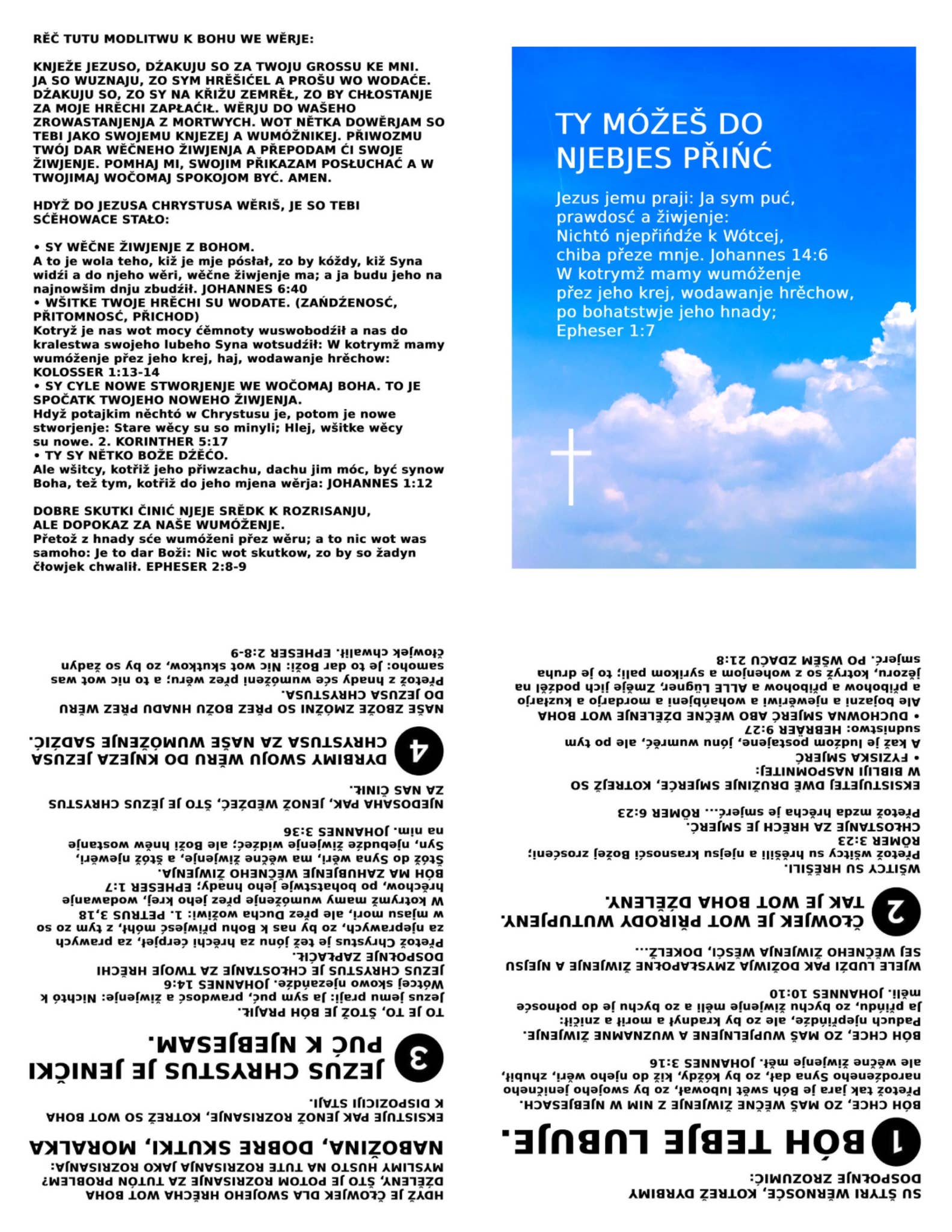 Printable Upper Sorbian Gospel Tract - Be Sure of Heaven by Filipino ...