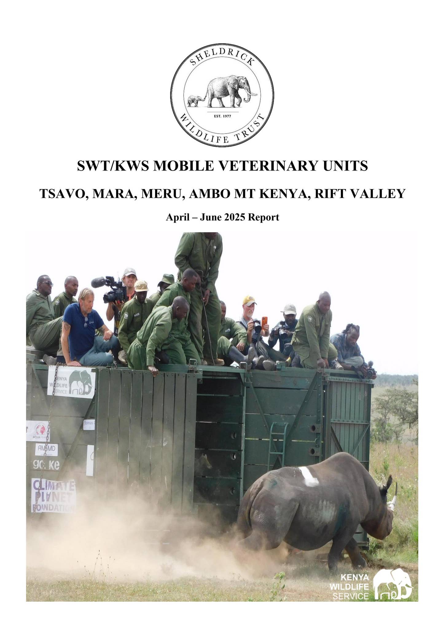 SWT/KWS Mobile Veterinary Units Quarterly Report April - June 2025 by ...