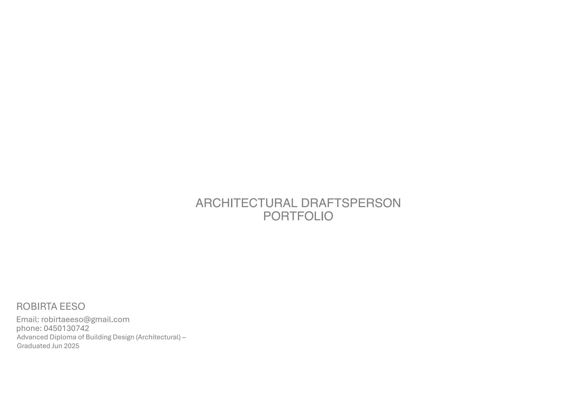 architectural draftsperson portfolio by robirta - Issuu