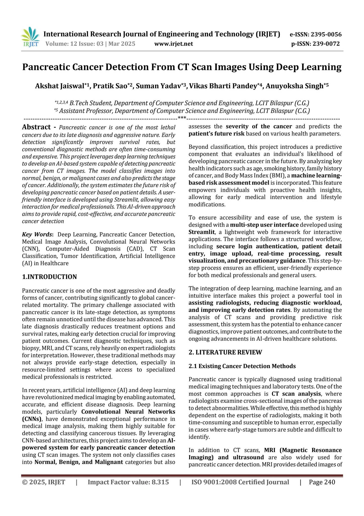 Pancreatic Cancer Detection From CT Scan Images Using Deep Learning by ...