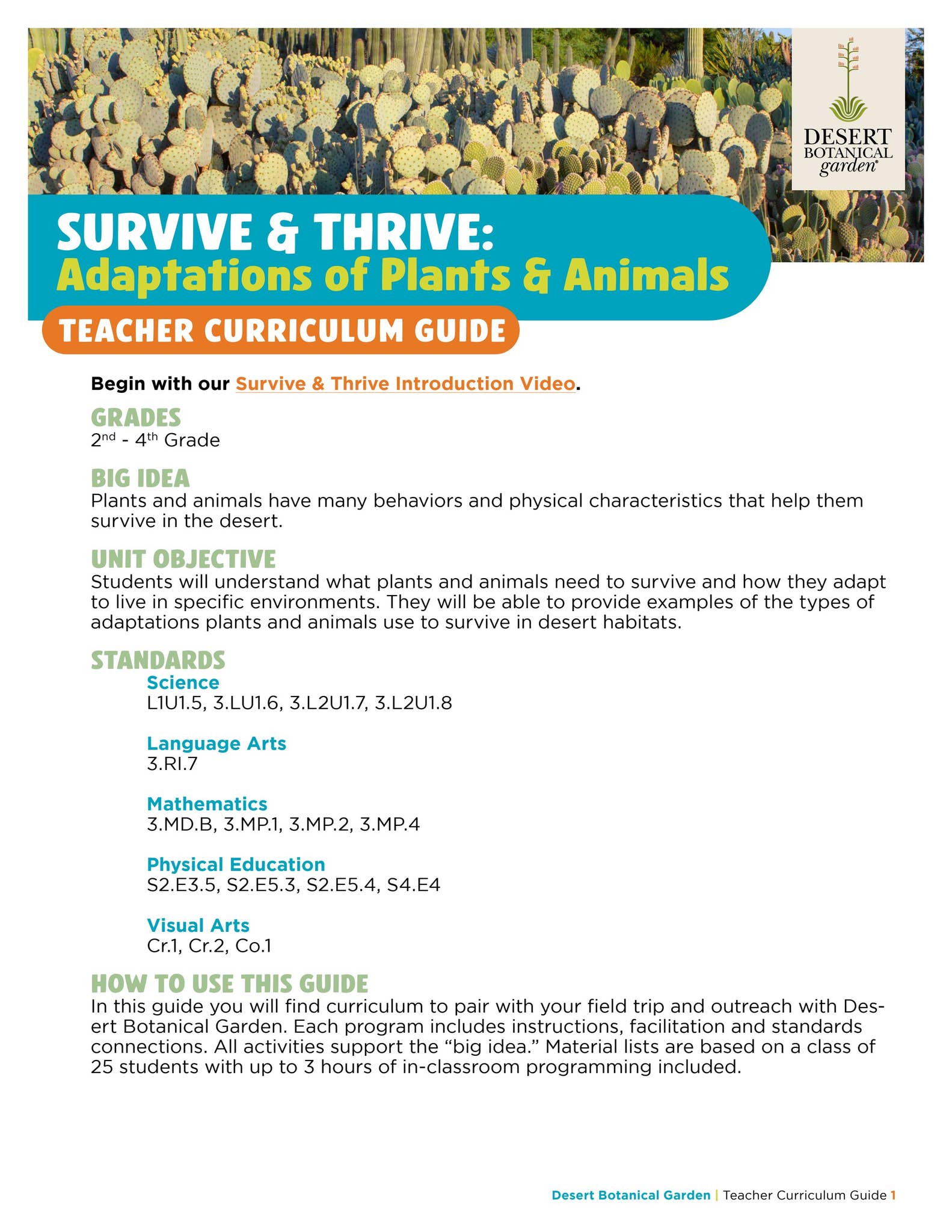 SURVIVE & THRIVE: Teacher Curriculum Guide by dbgphx - Issuu