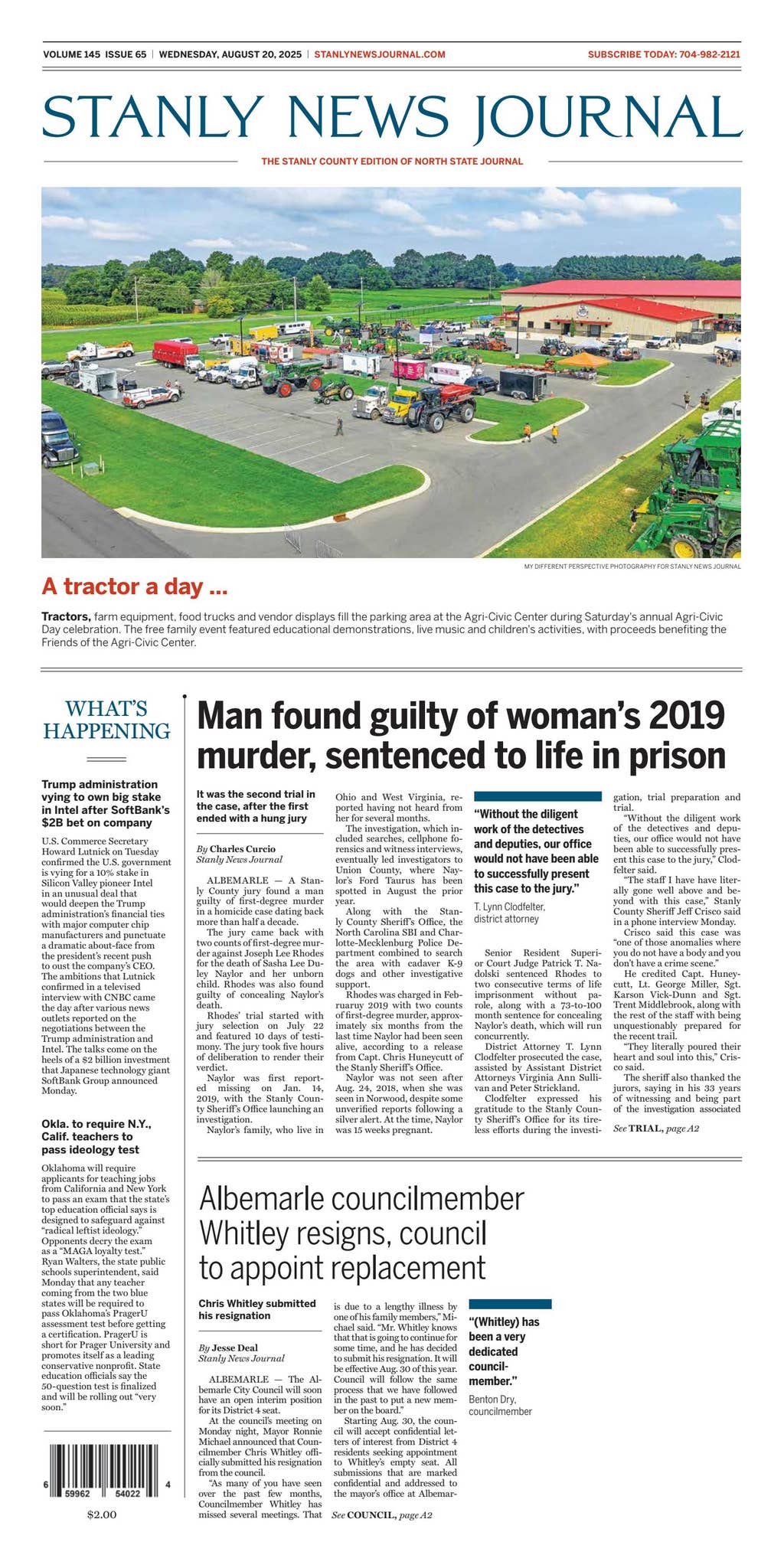 Stanly News Journal Vol. 145, Issue 65 by North State Journal - Issuu