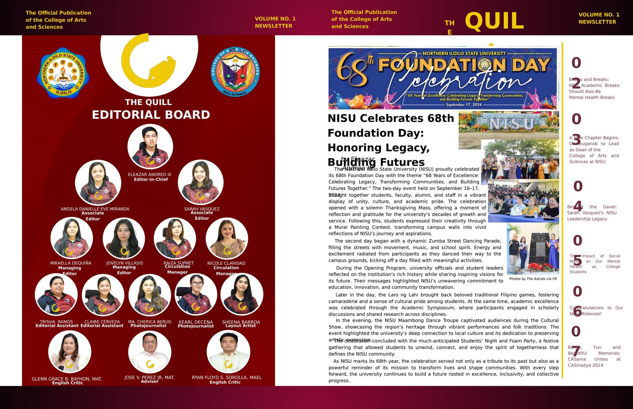 First Newsletter Release of The Quill - The Official Student ...