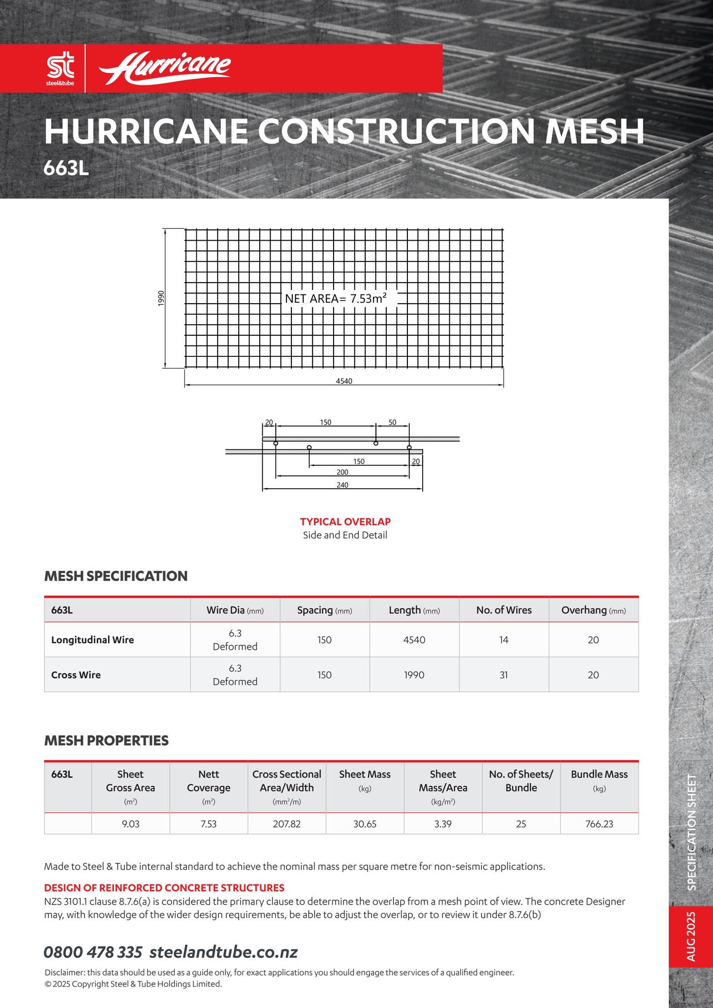 Fortress Hurricane Mesh Spec Sheets August 2025_Construction by Steel ...