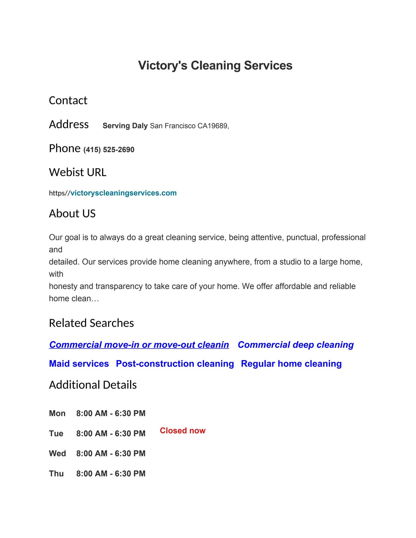 Victory's Cleaning Services by VictorysCleaning cServices - Issuu