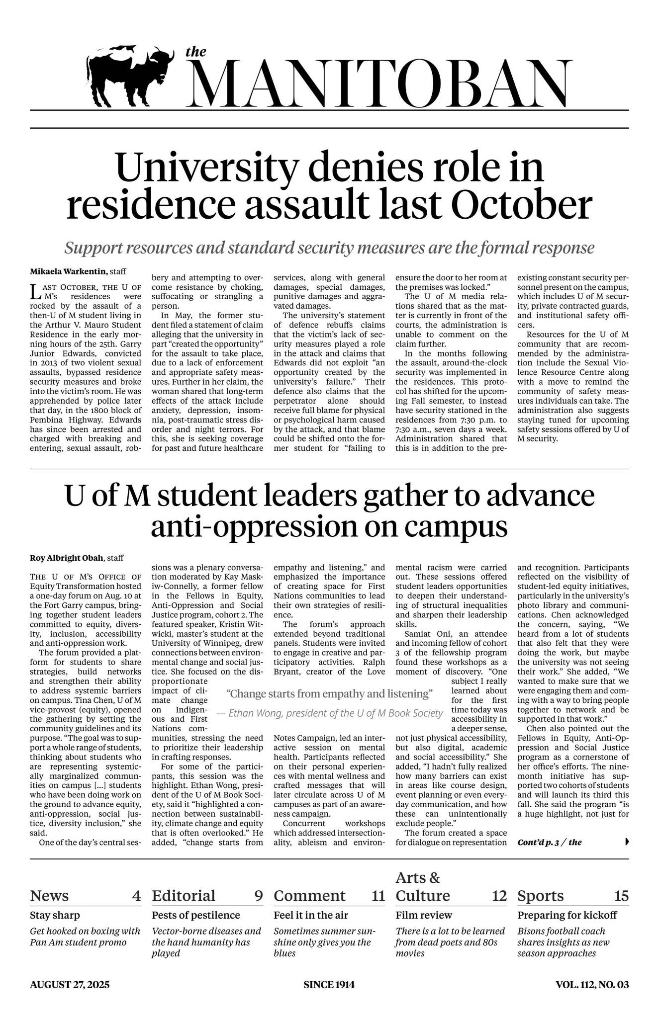 27 August 2025 by The Manitoban - Issuu
