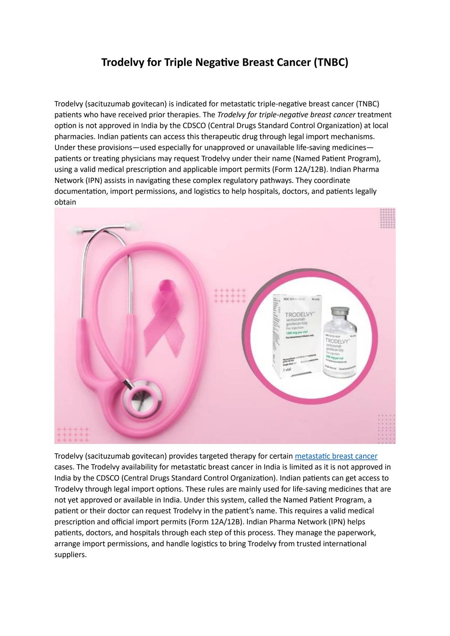Trodelvy for Triple Negative Breast Cancer by randeep - Issuu