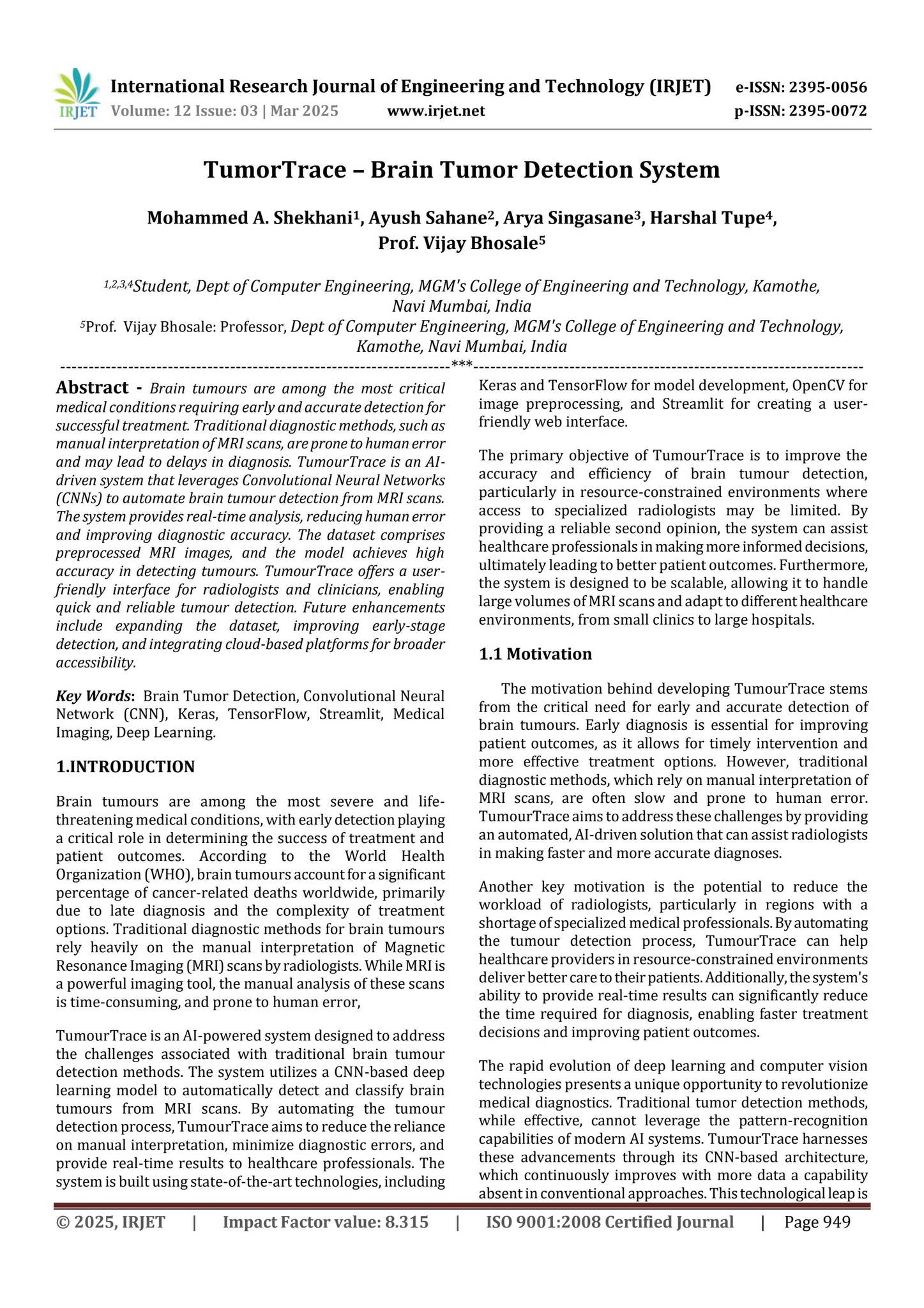 TumorTrace – Brain Tumor Detection System by IRJET Journal - Issuu