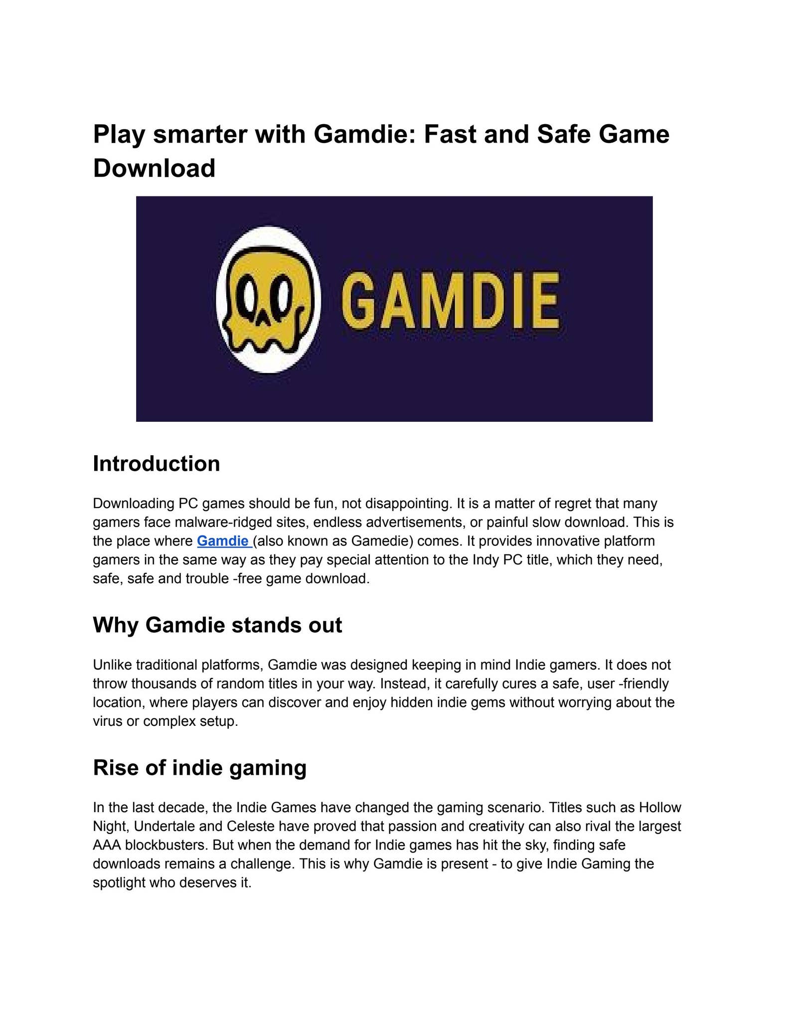 Play smarter with Gamdie_ Fast and Safe Game Download by Game die - Issuu